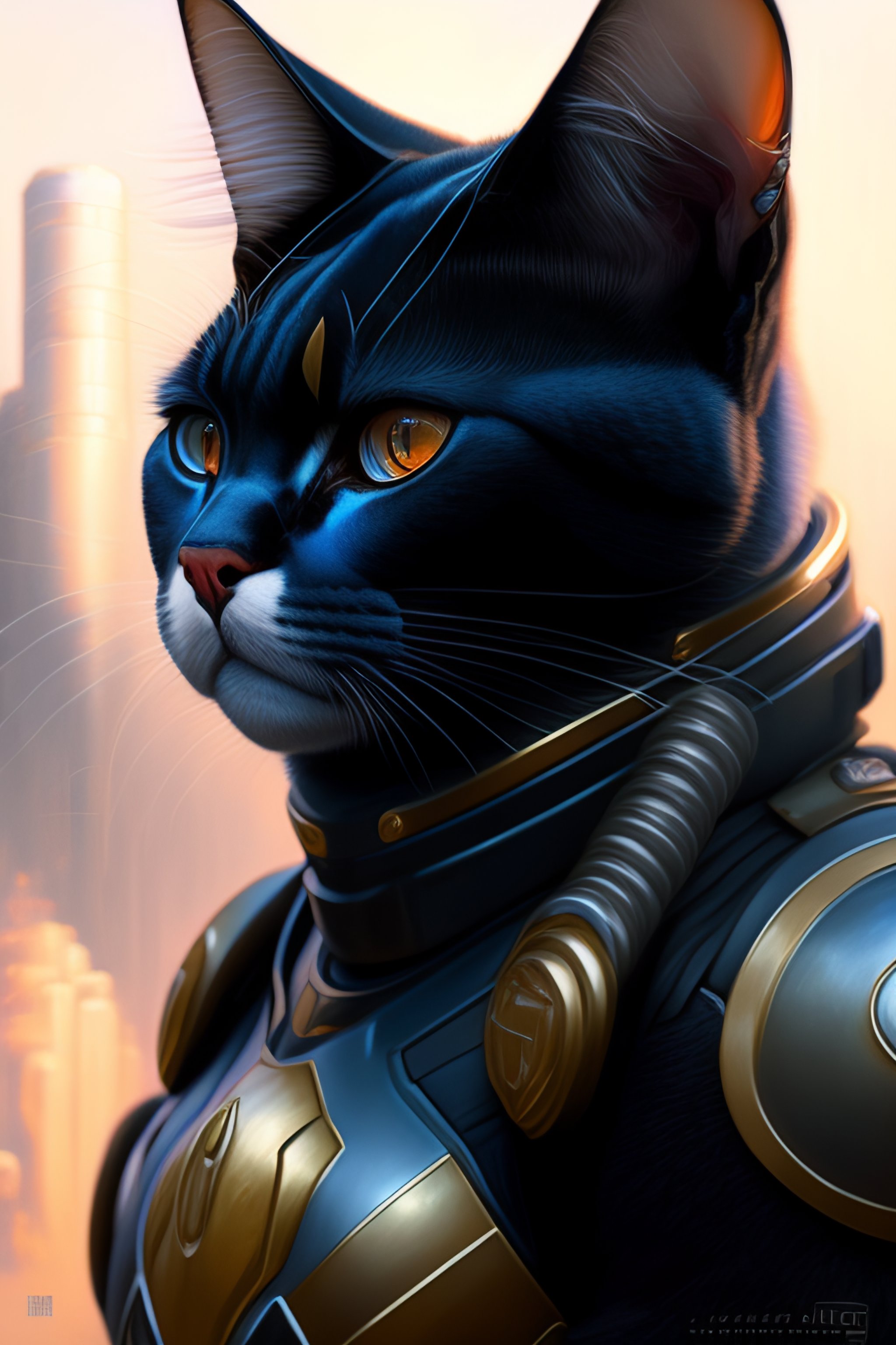 Lexica - A Ragdoll Cat as the doomslayer, realistic scifi cyberpunk ...