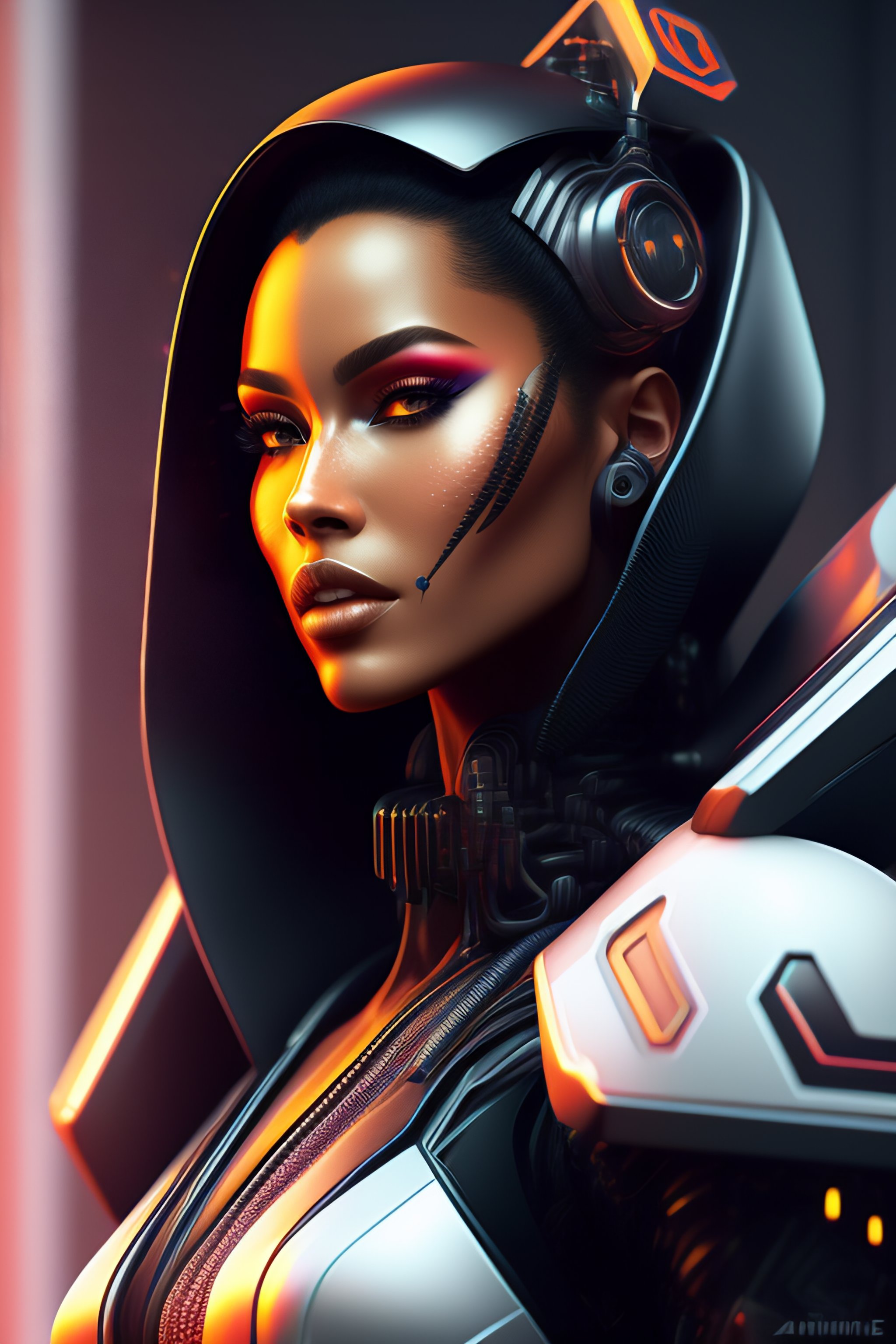 Lexica - Magazine cover, con una ilustración 2d vectorial de un cyborg ...