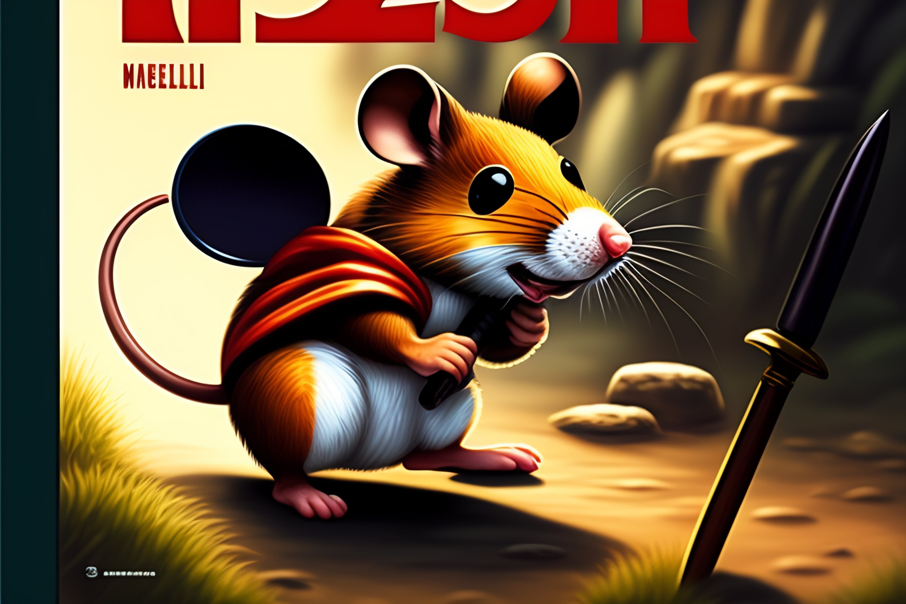 Lexica - The Mouse with melee weapons fight eachover as Manga Book Cover