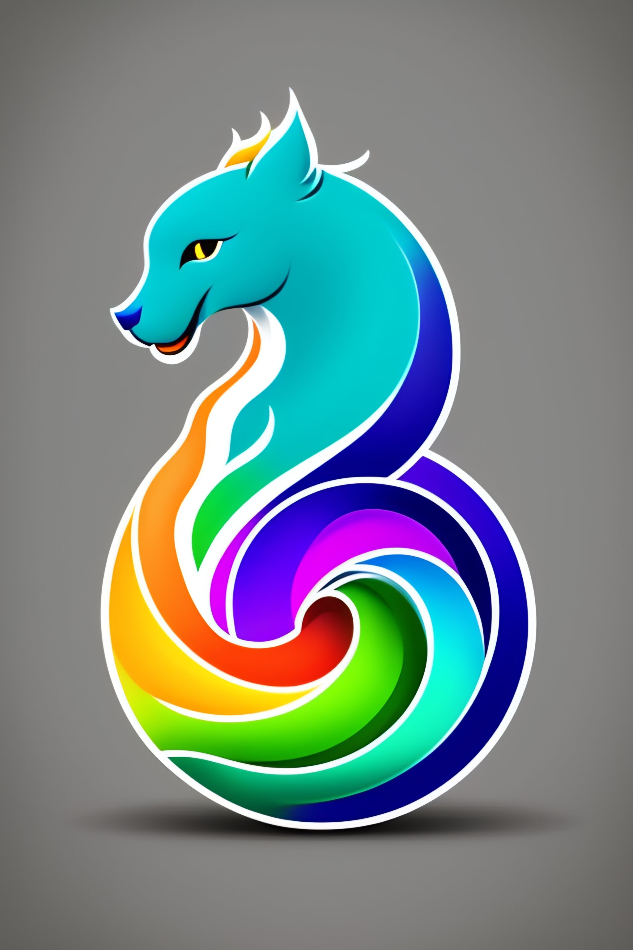 Lexica - MERLION LOGO DESIGN BRANDING CUTE FLAT 2D VECTOR 3 color ...