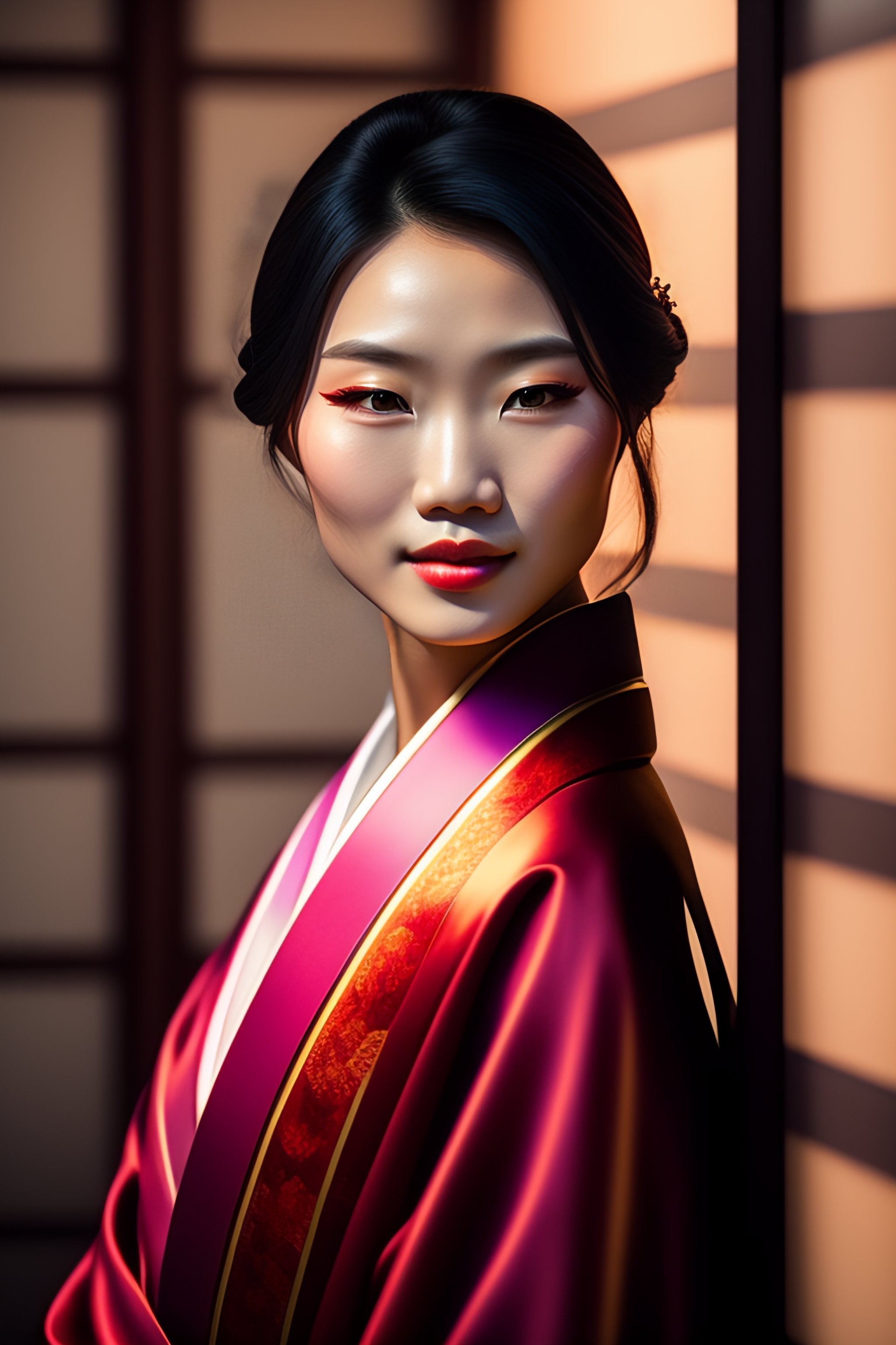 Lexica - Portrait of a stunningly beautiful, young, japanese geisha ...
