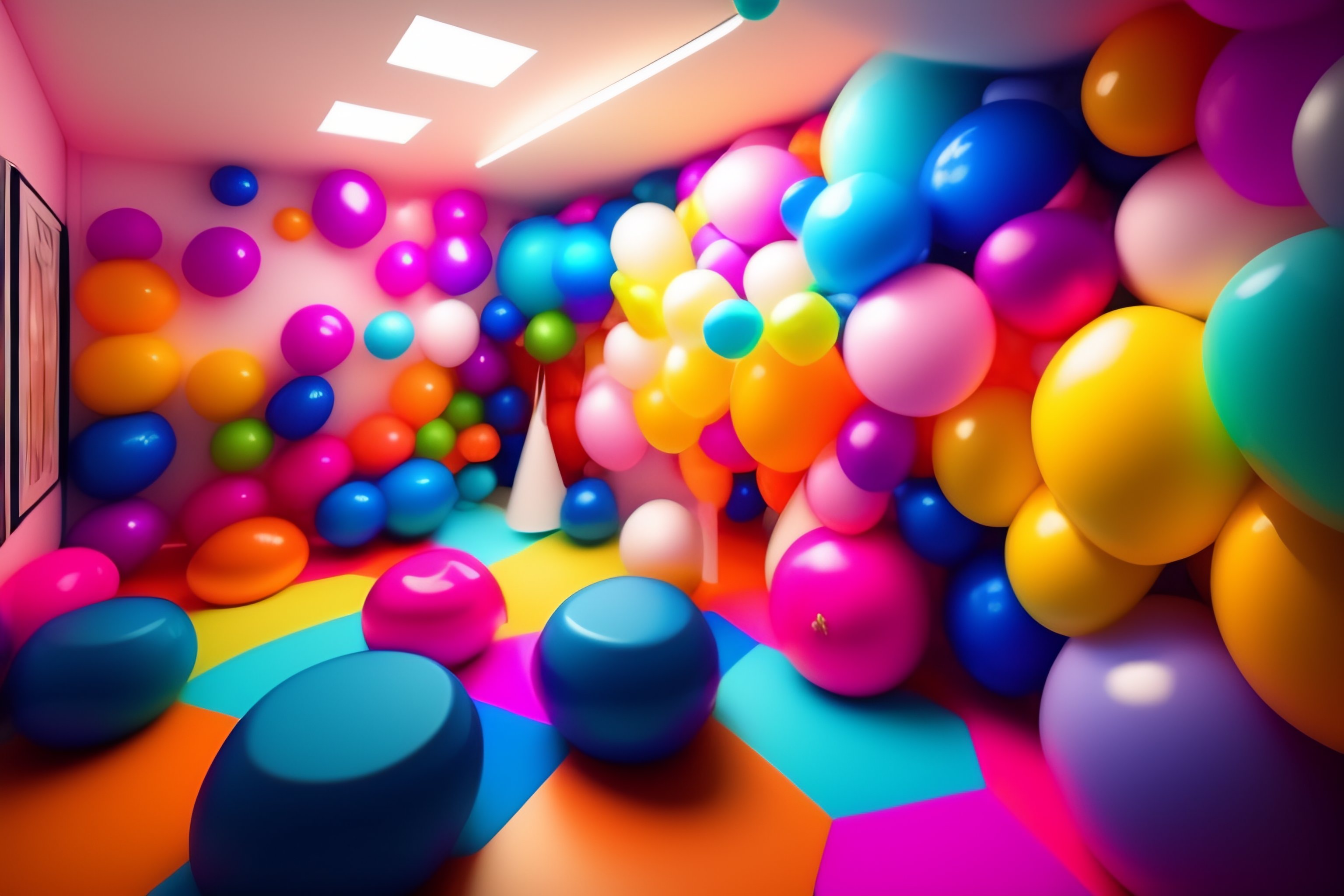 Lexica - A cute room for a birthday party where everything is made of ...