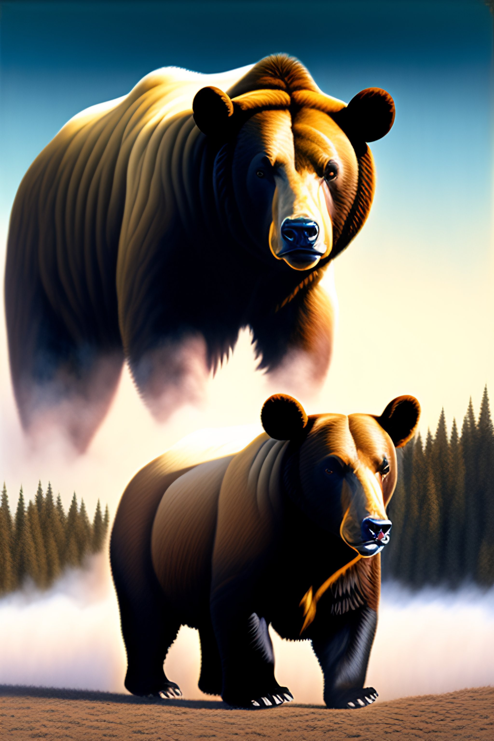 Lexica - Bear attack bull, by Mark Ryden