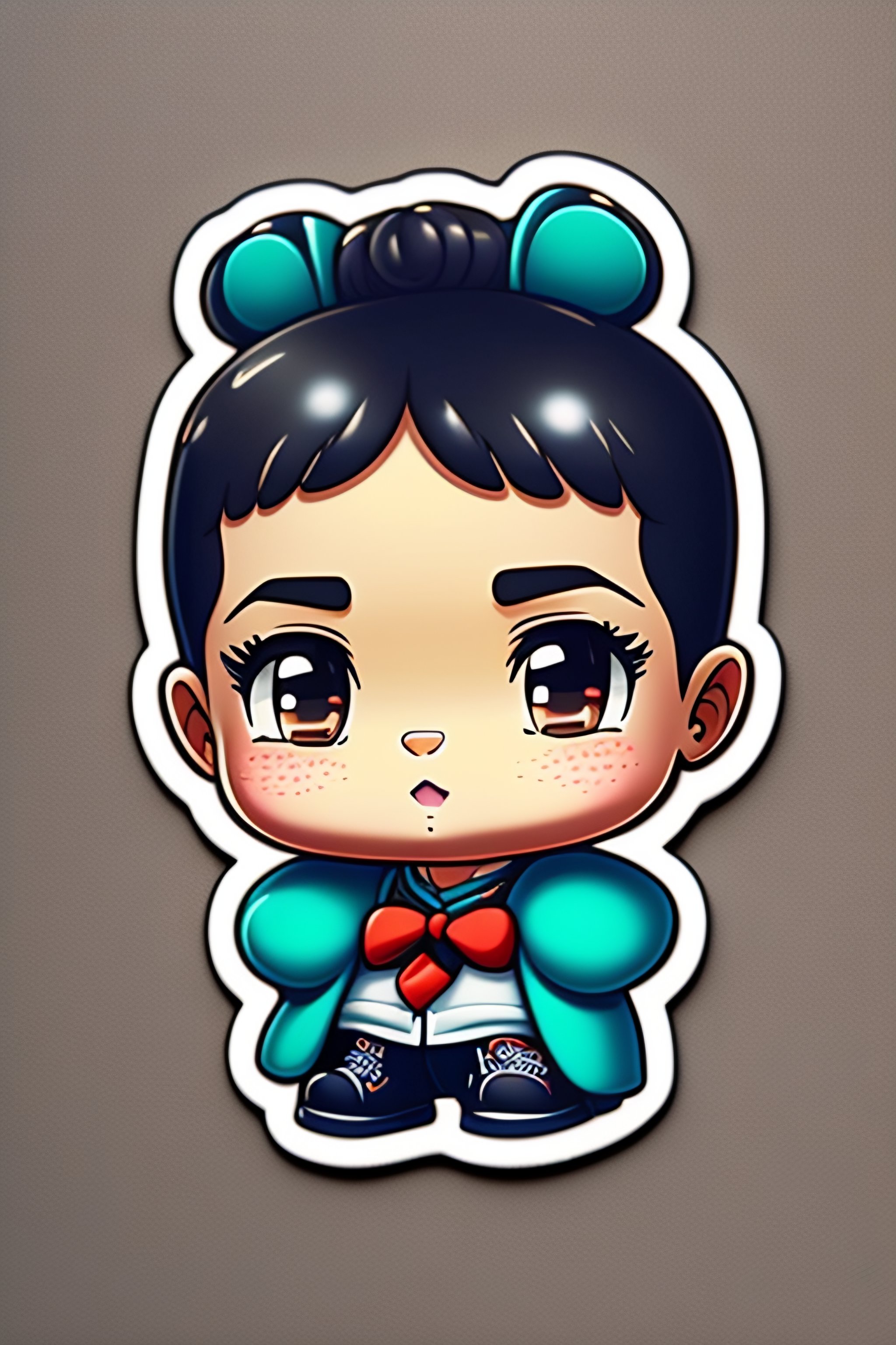 Lexica - Cute cartoon baby dr dre sticker, anime style, solid backgound ...