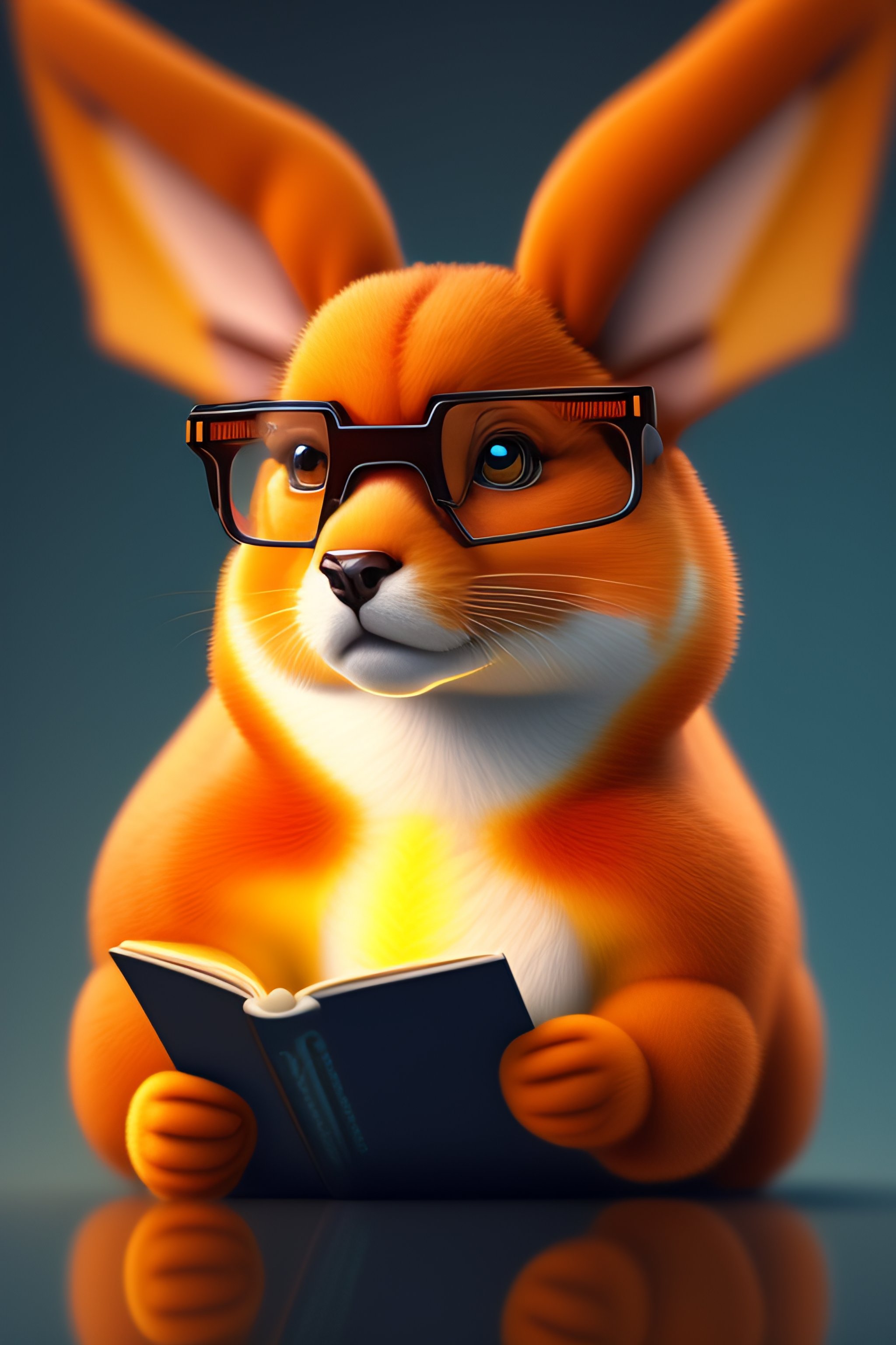 Lexica - Charizard in glasses reading book, realistic