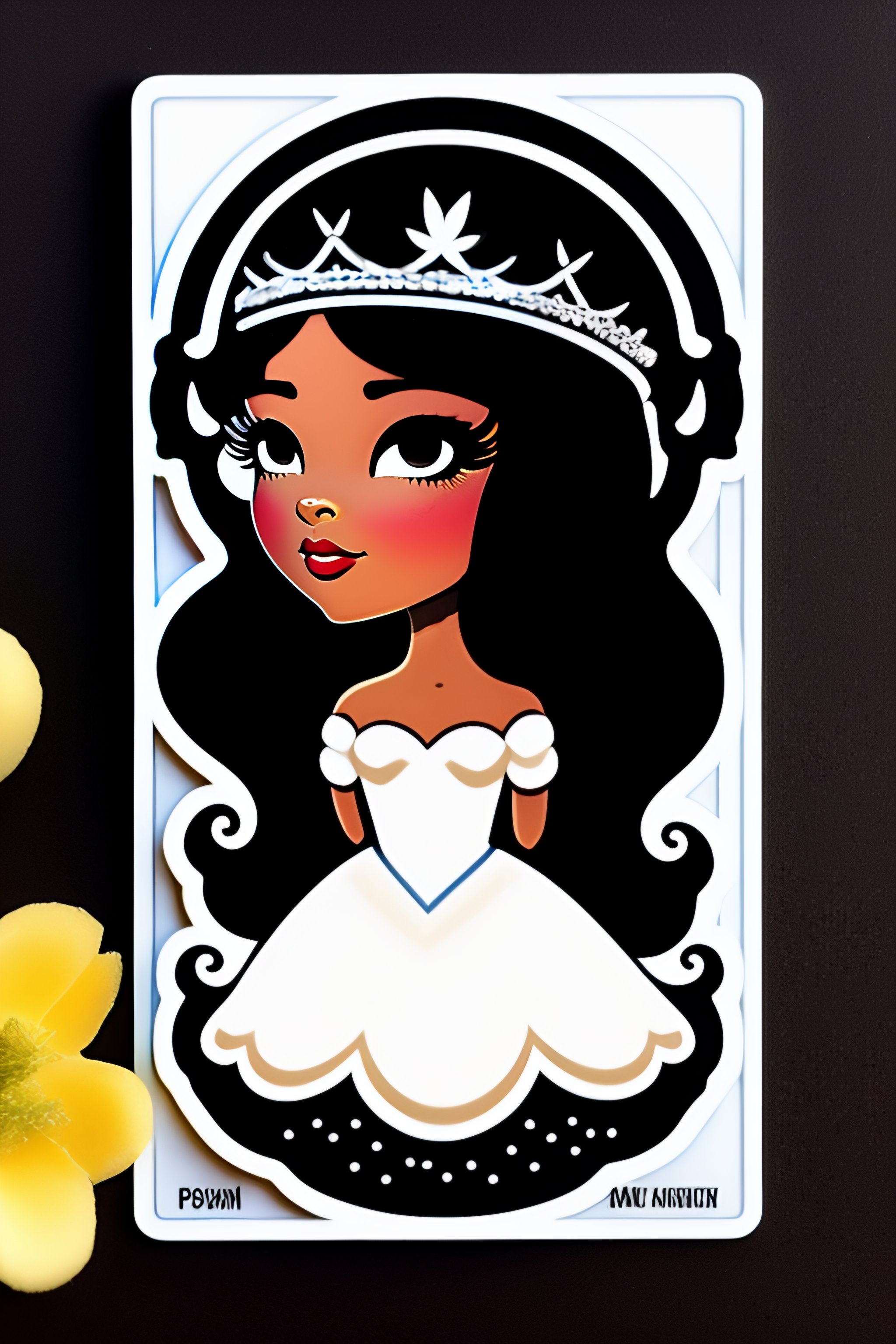 Lexica - Marijuana, princess, black, sticker