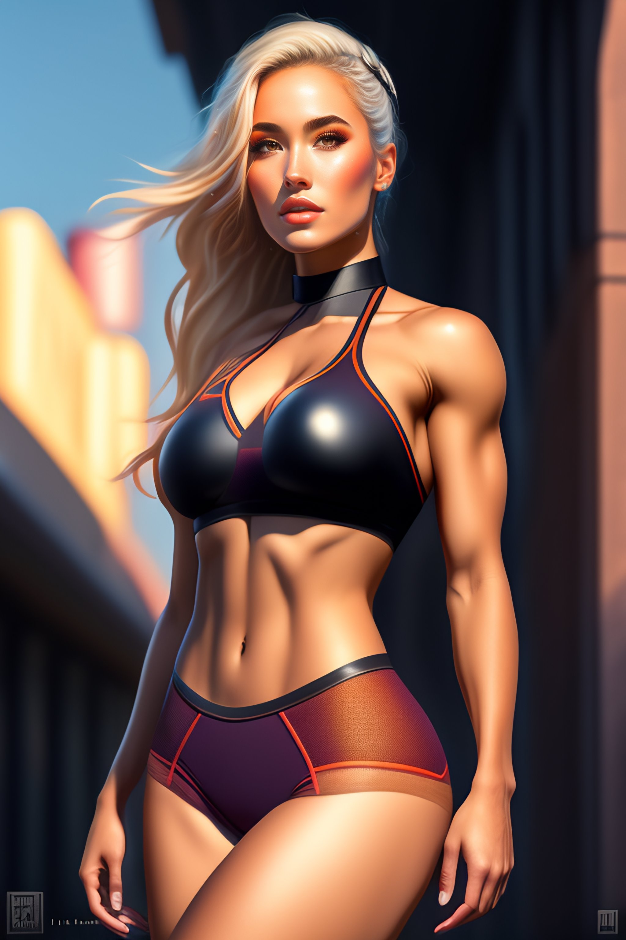 Lexica A Masterpiece Ultrarealistic Ultradetailed Full Body View Of Sexy Anime Girl That Looks