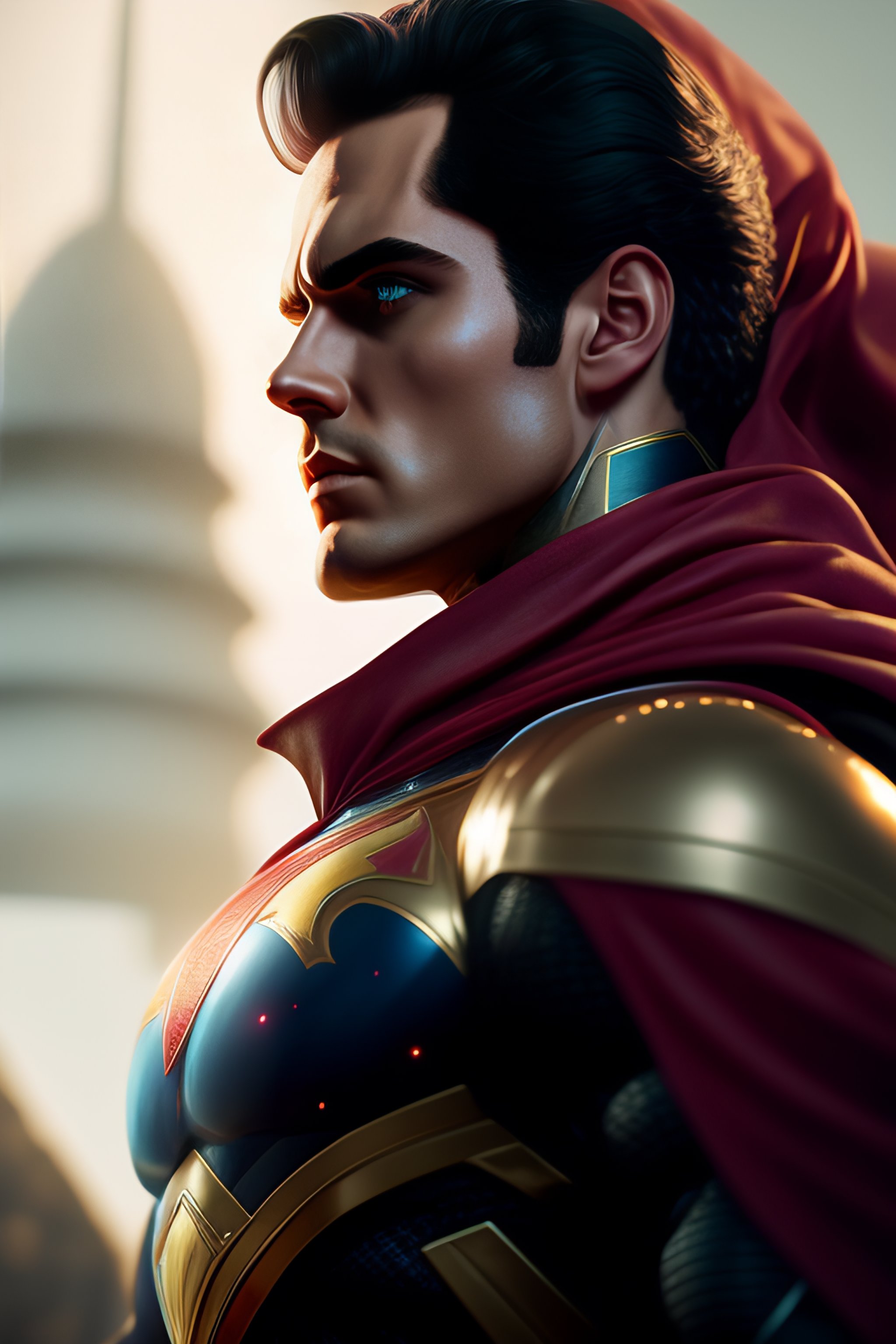 Lexica - Henry Cavill as handsome muscular hero Captain Britain ...