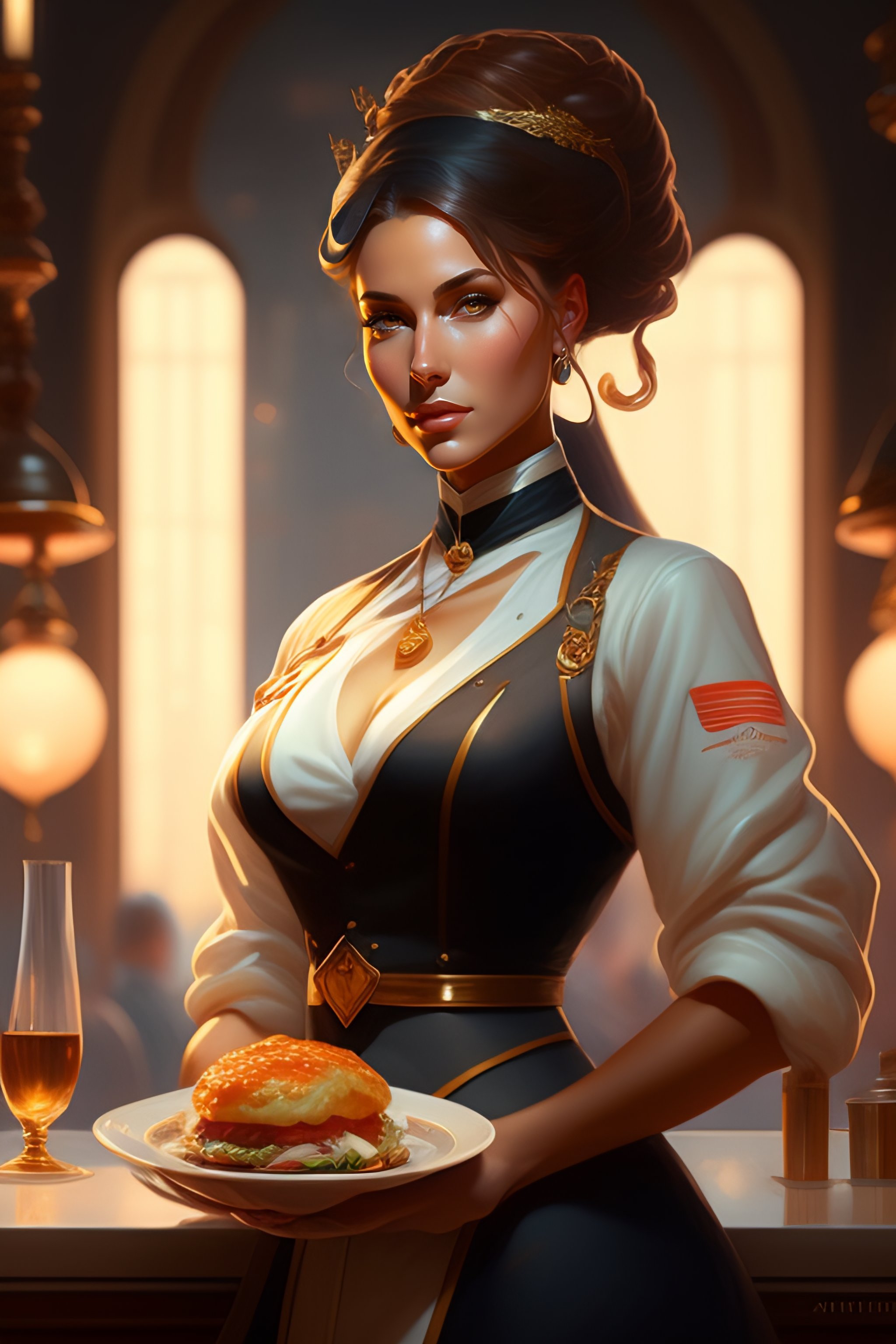 Lexica - Waitress, highly detailed, digital painting, artstation, concept art, smooth, sharp ...