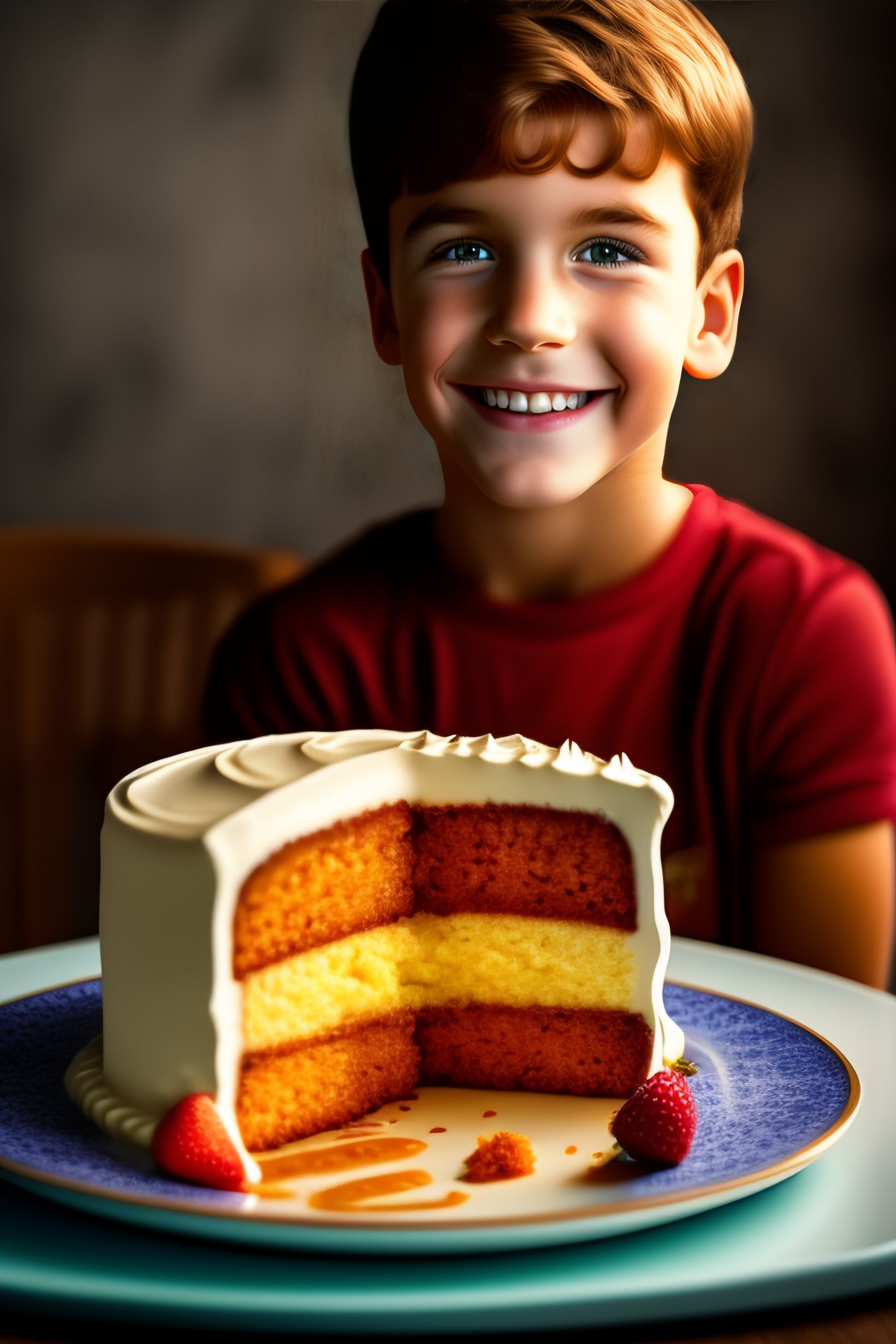 Lexica - Scooby doo with tasty cake on the table, with David 7 years ...