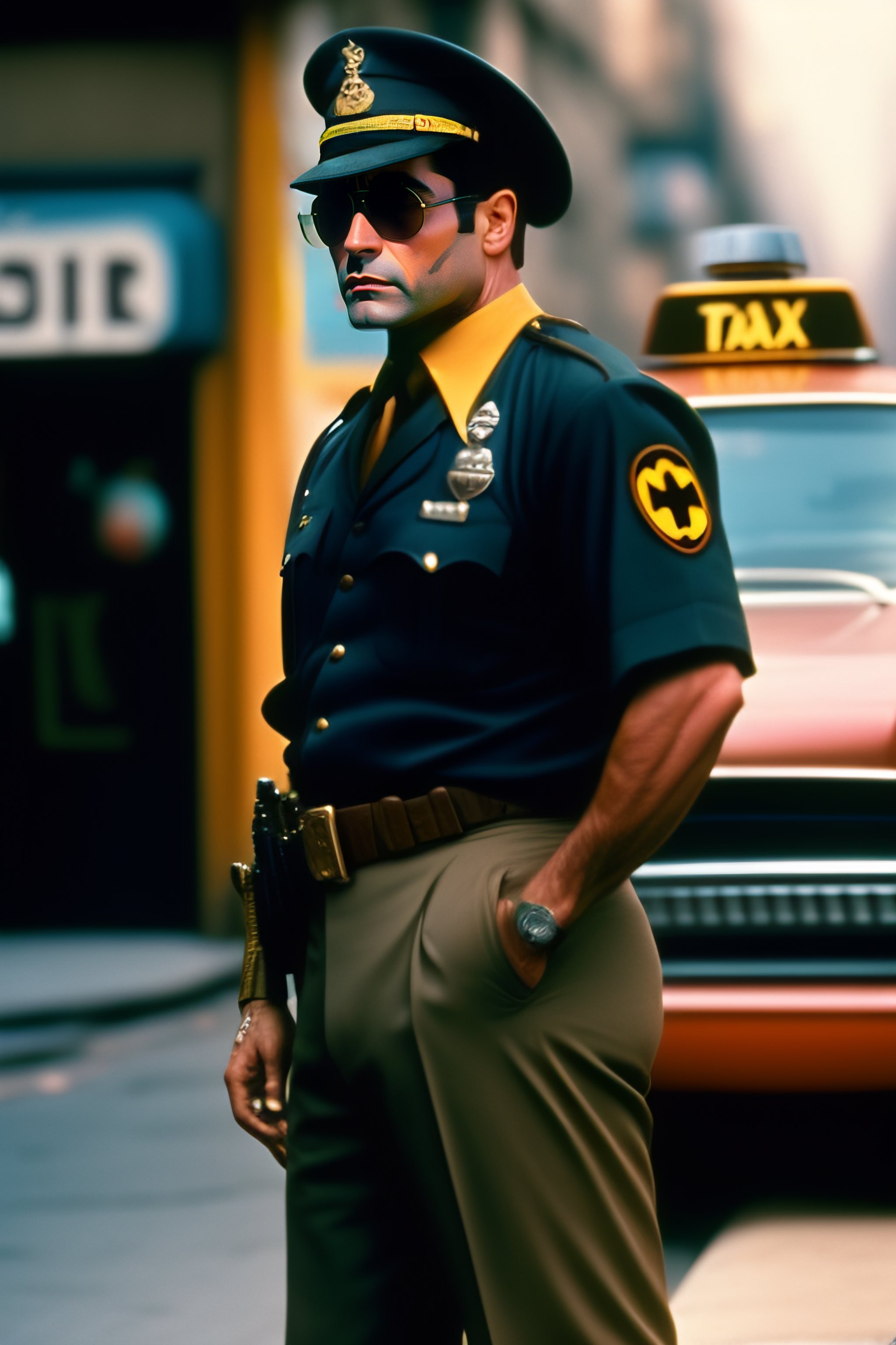 Lexica - Taxi driver movie color correction man holding gun on the ...