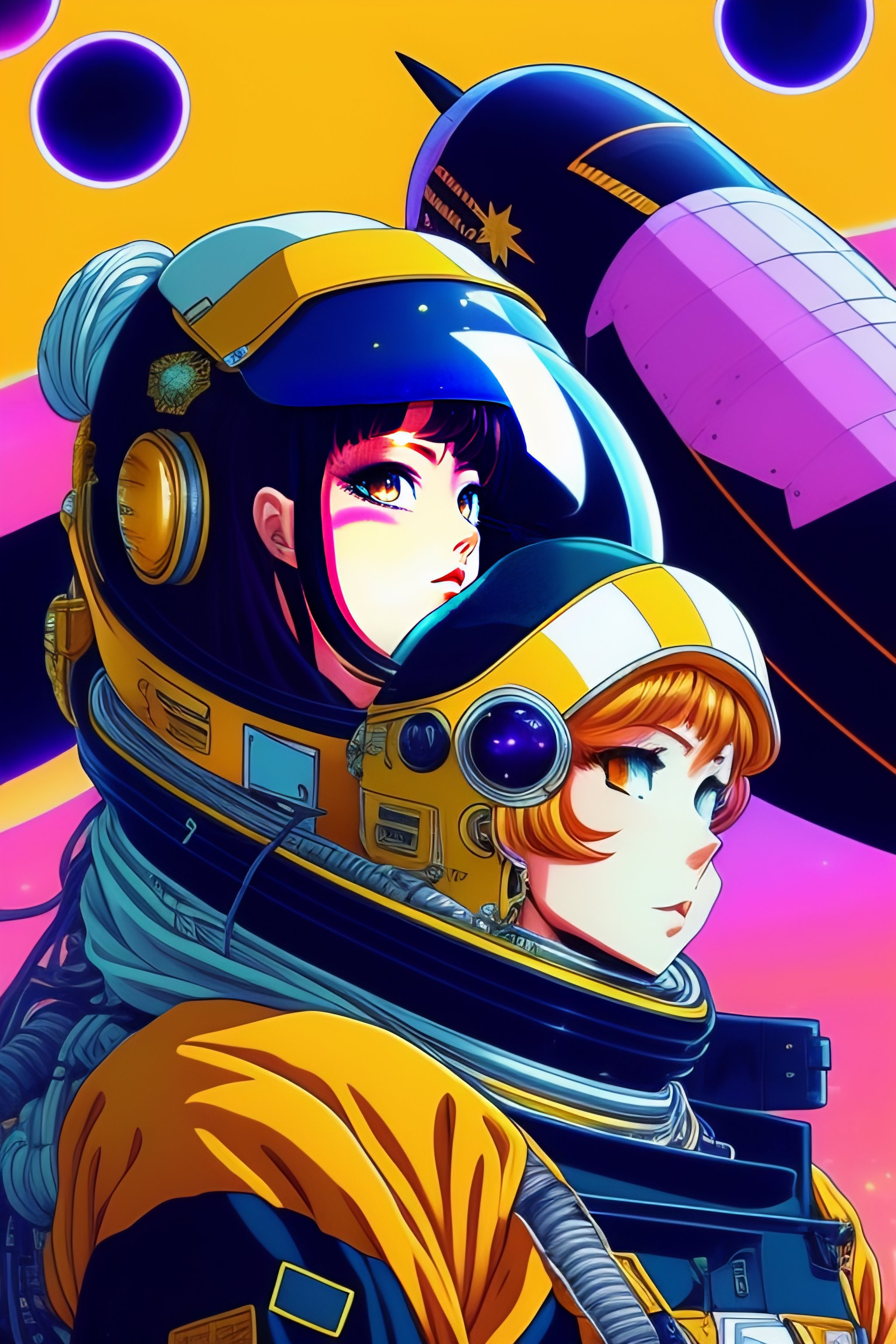 Lexica - Vintage 90's anime aesthetic. fashionable astronaut preparing ...