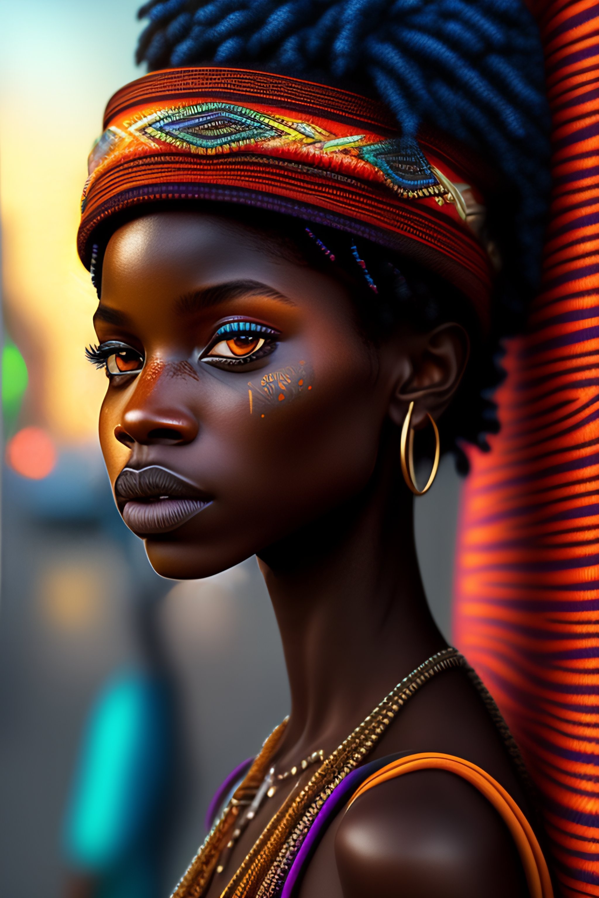 Lexica - A funny punk rock African characters with guitar and eye as ...