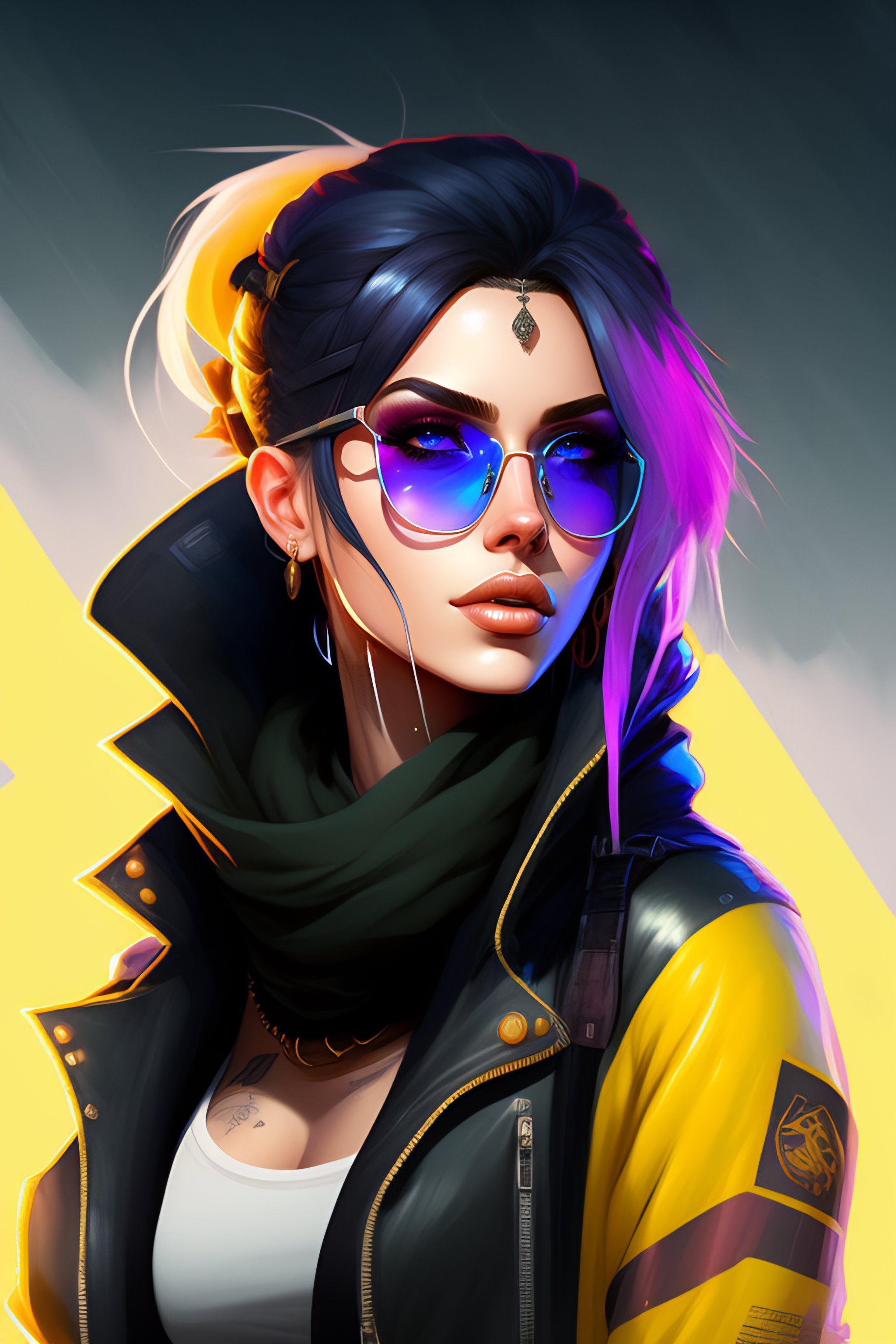 Lexica - Full body highly detailed portrait of a sewer emo punk lara ...