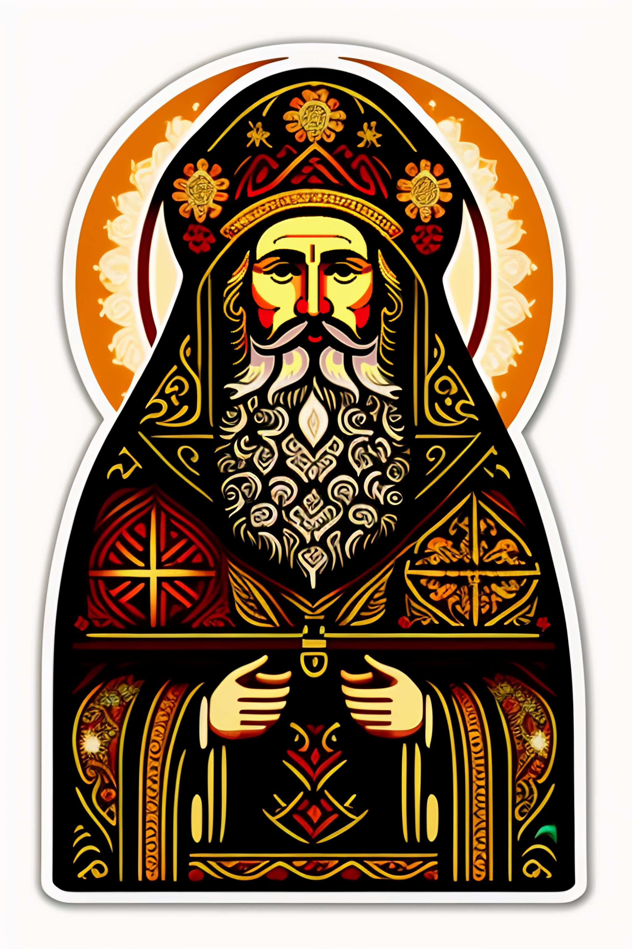 Lexica - Doodle Russian orthodox winter, sticker - art, svg vector ...