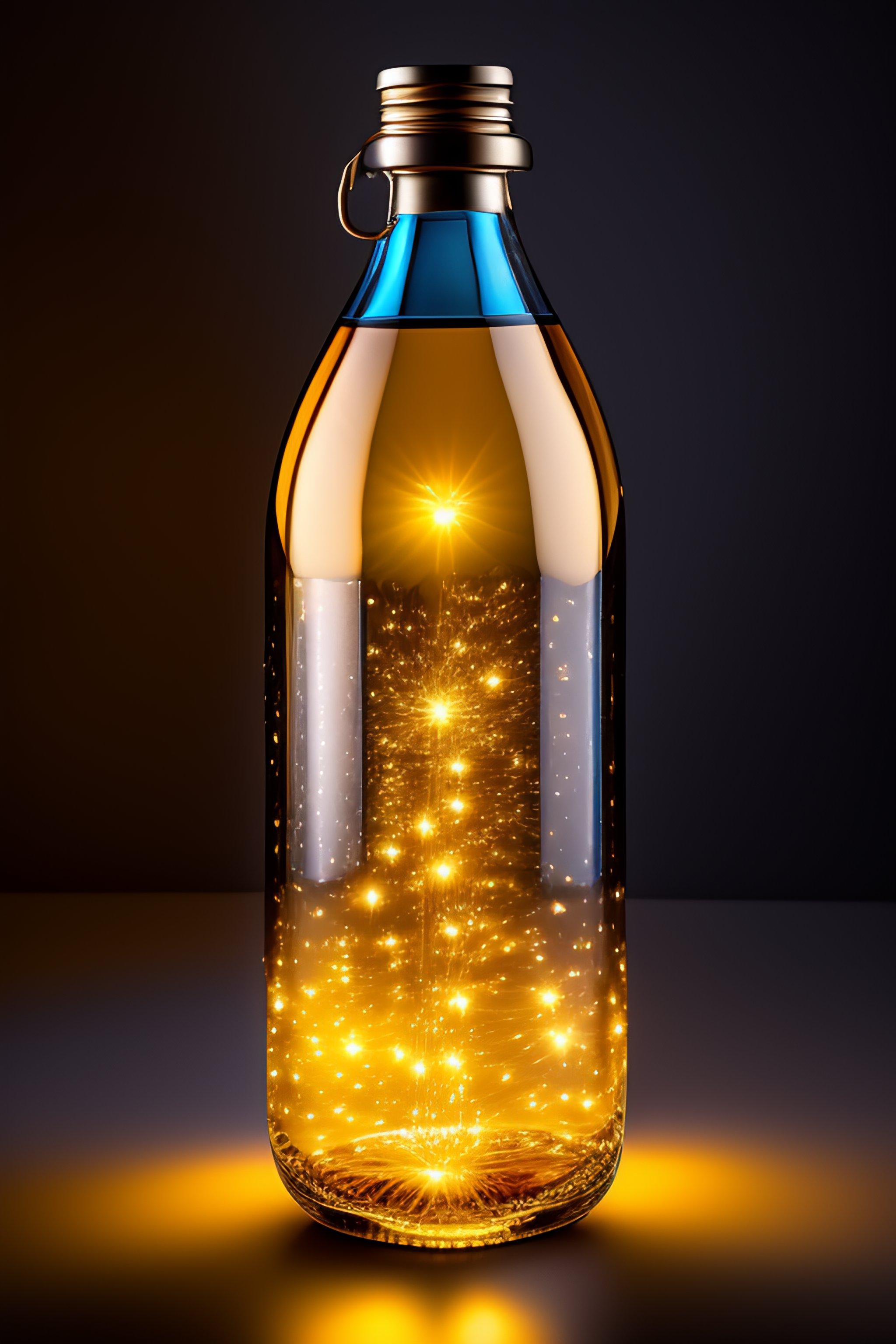 Lexica - Botella de cristal con luces
