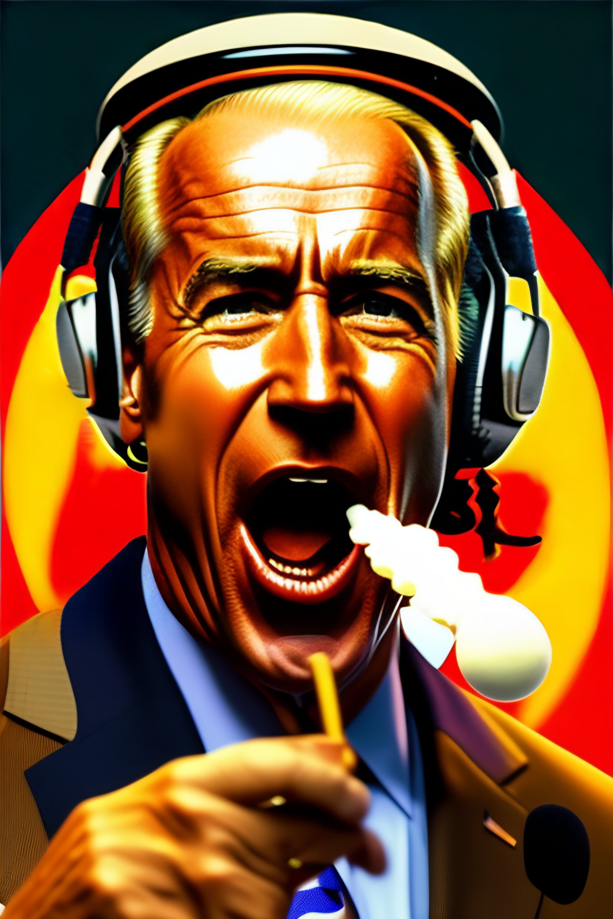 Lexica - Joe biden holding a machine gun at his waist and screaming ...