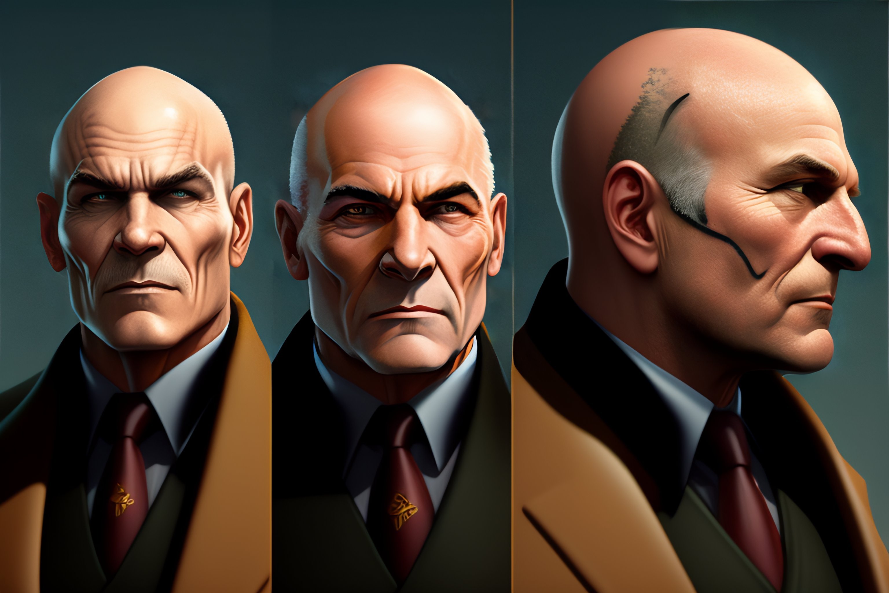 Lexica - Male Professional Hitman, old, balding, scars, in the style of ...