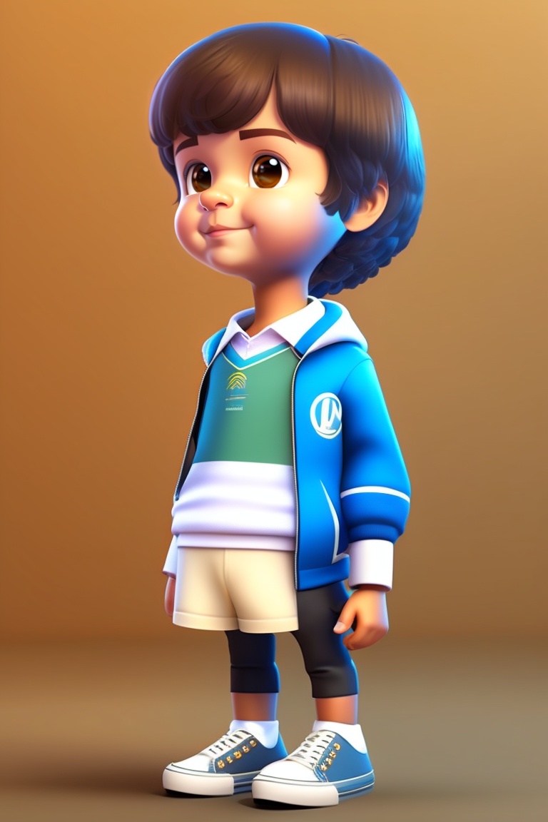 Lexica - A tall child, ten years old, with brown eyes, white skin, a ...