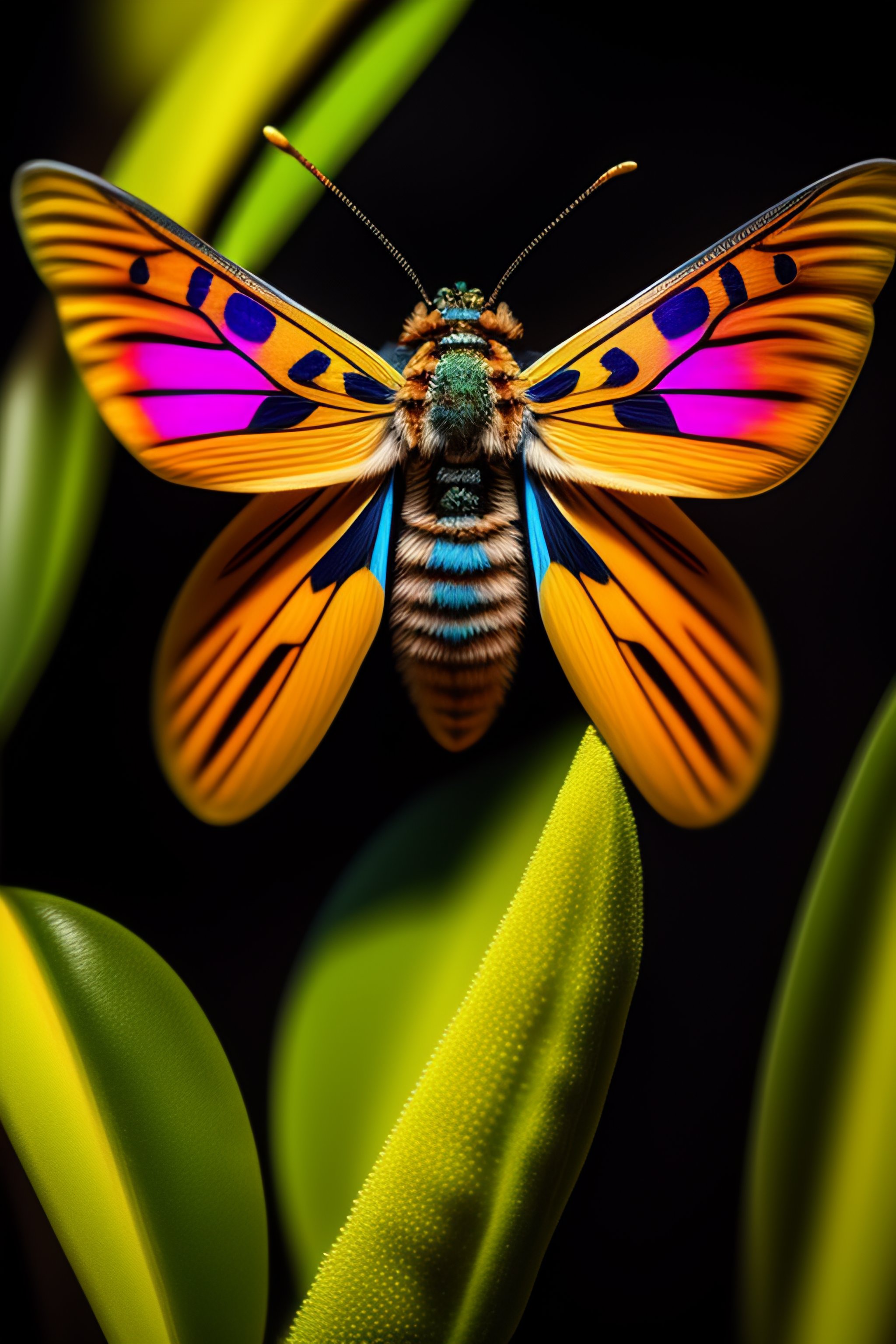 Lexica - A biomechanical moth in the jungle waiting for a prey, led ...