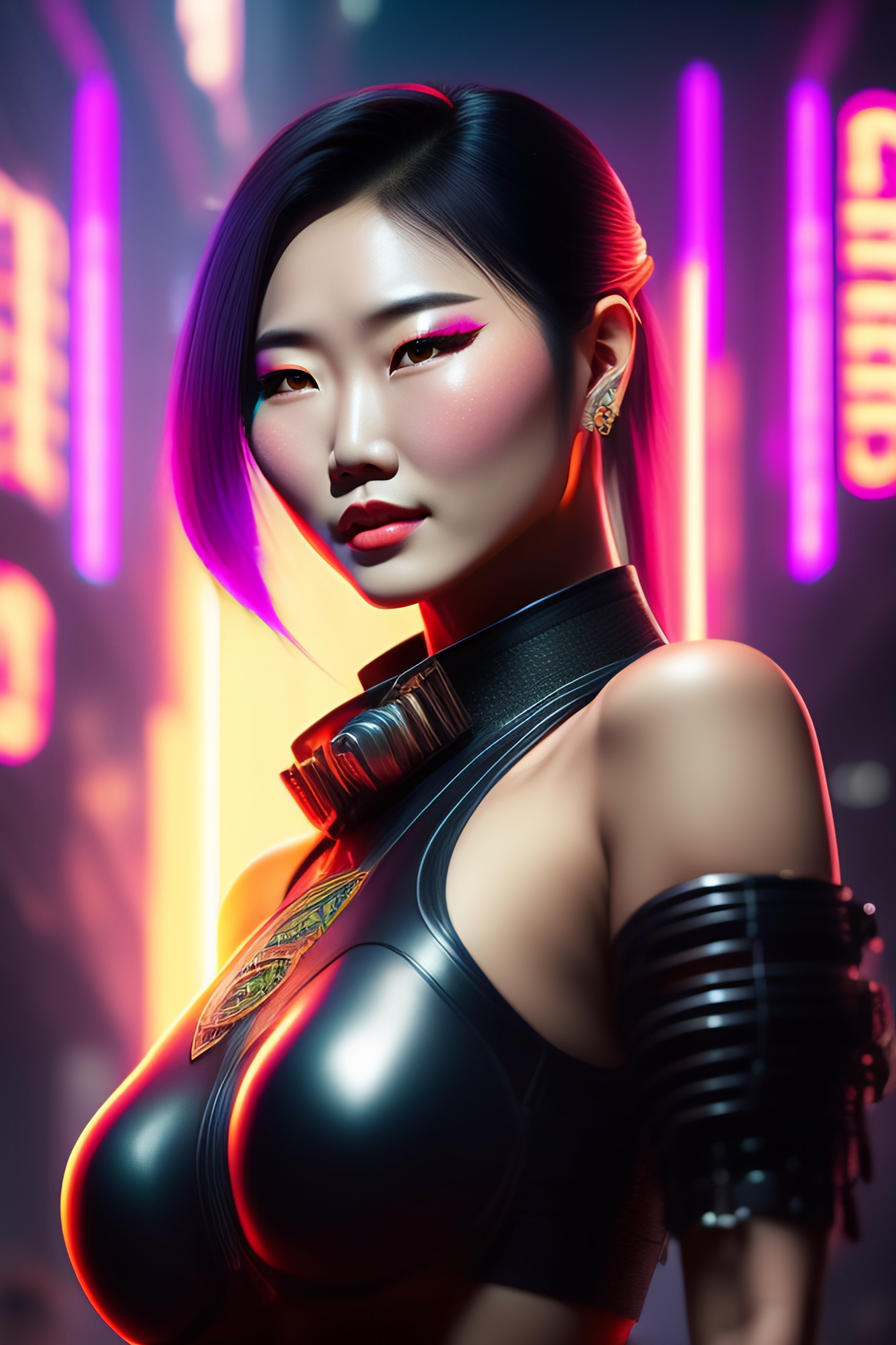 Lexica - Asian cyberpunk goddess