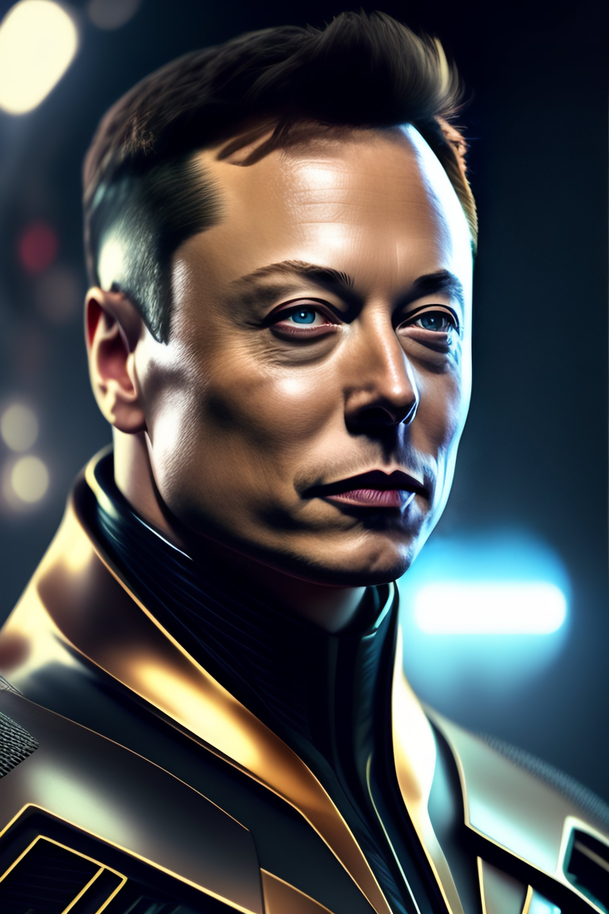 Lexica - Elon Musk as an evil cyborg, futuristic, cyberpunk,