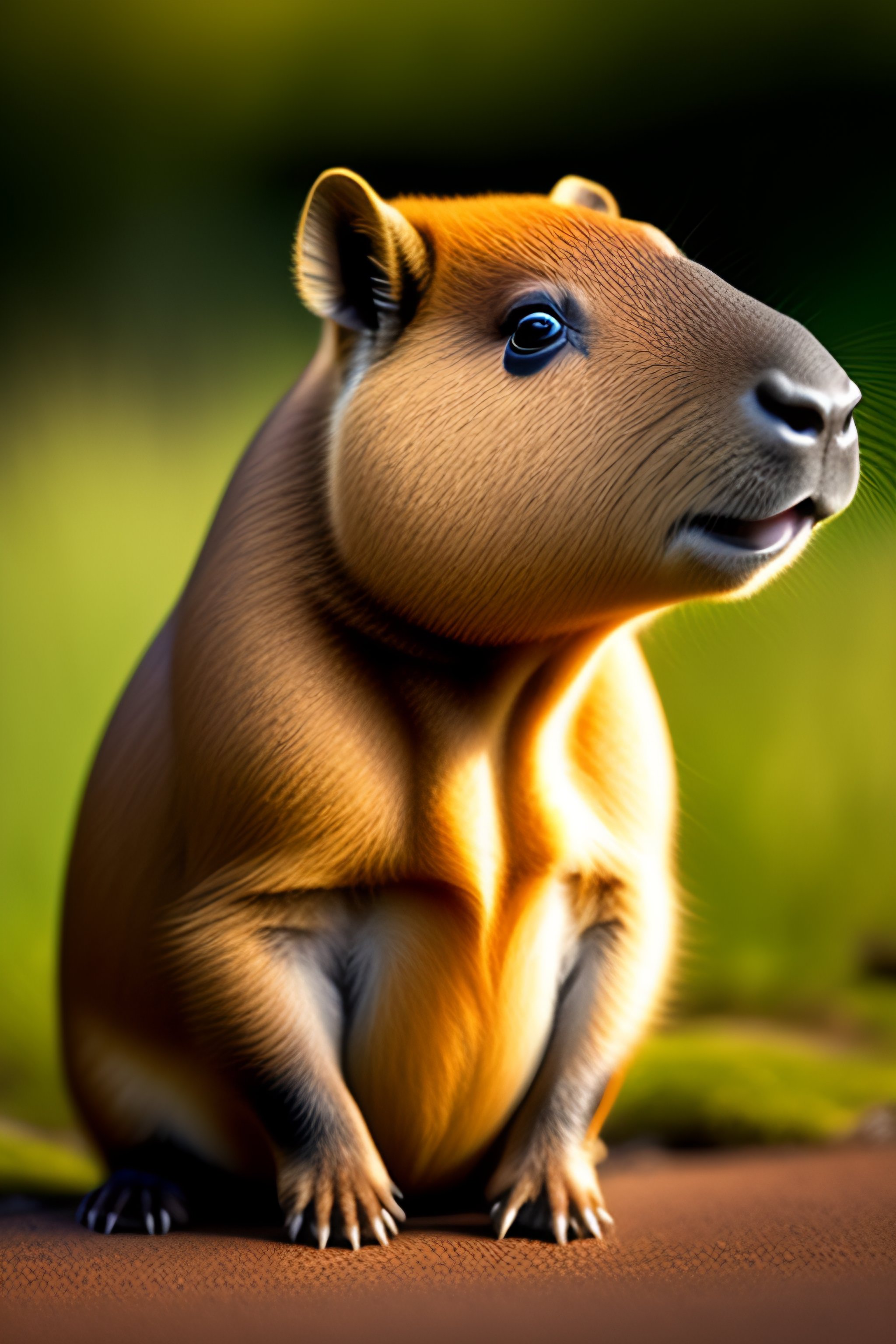 Lexica - A capybara with a donald trump face