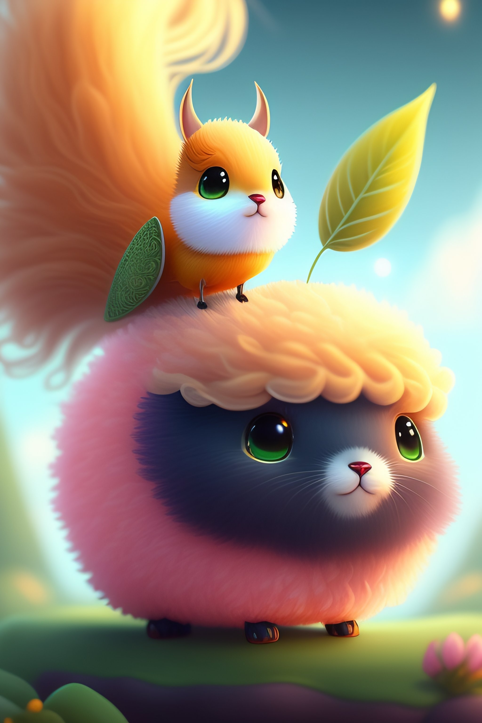 Lexica - CUTE AND ADORABLE CARTOON FLUFFY RHEA, FANTASY, DREAMLIKE ...