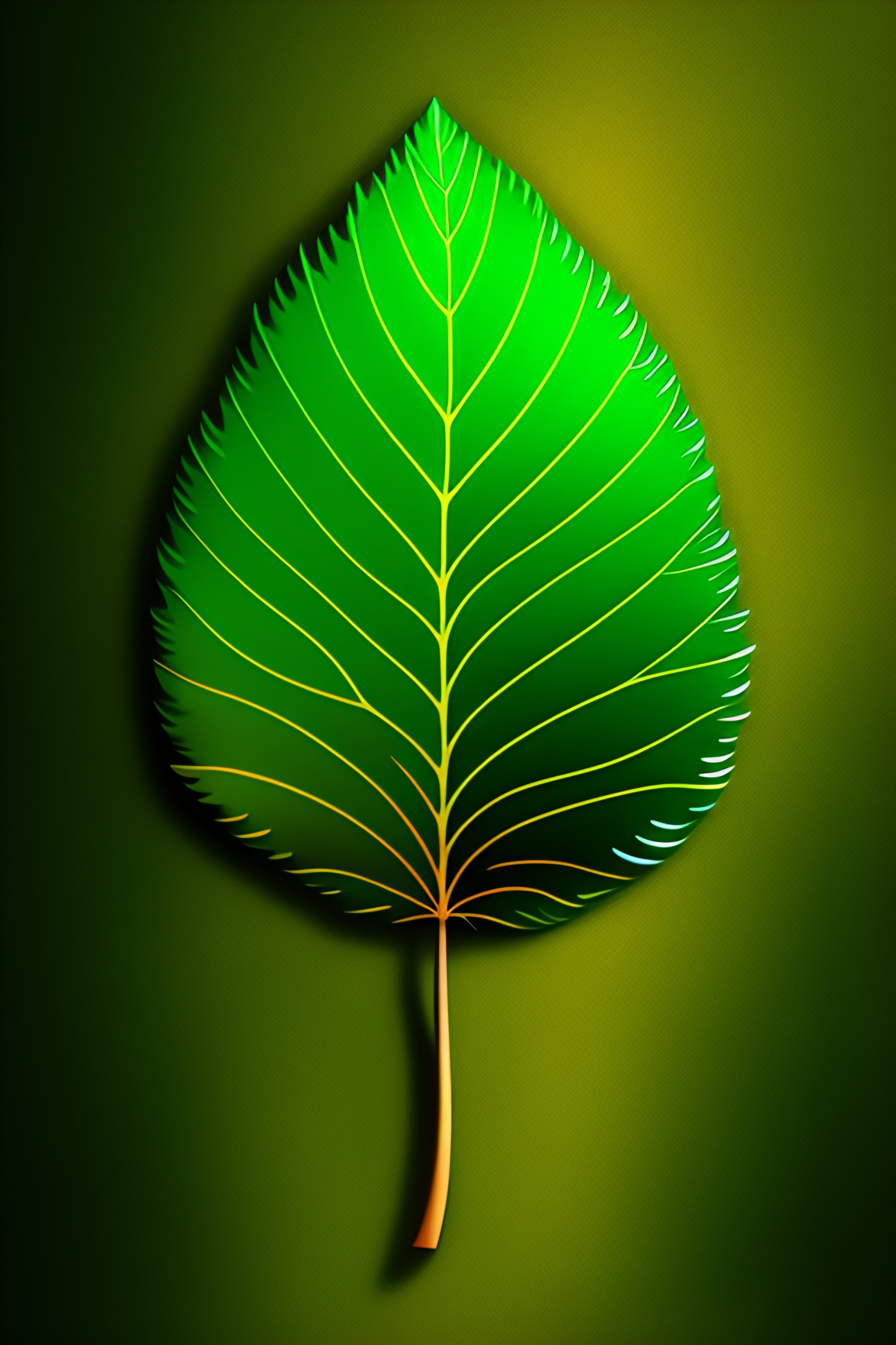 Lexica - Illustration of cedar leaf, green, painterly, cute 2d