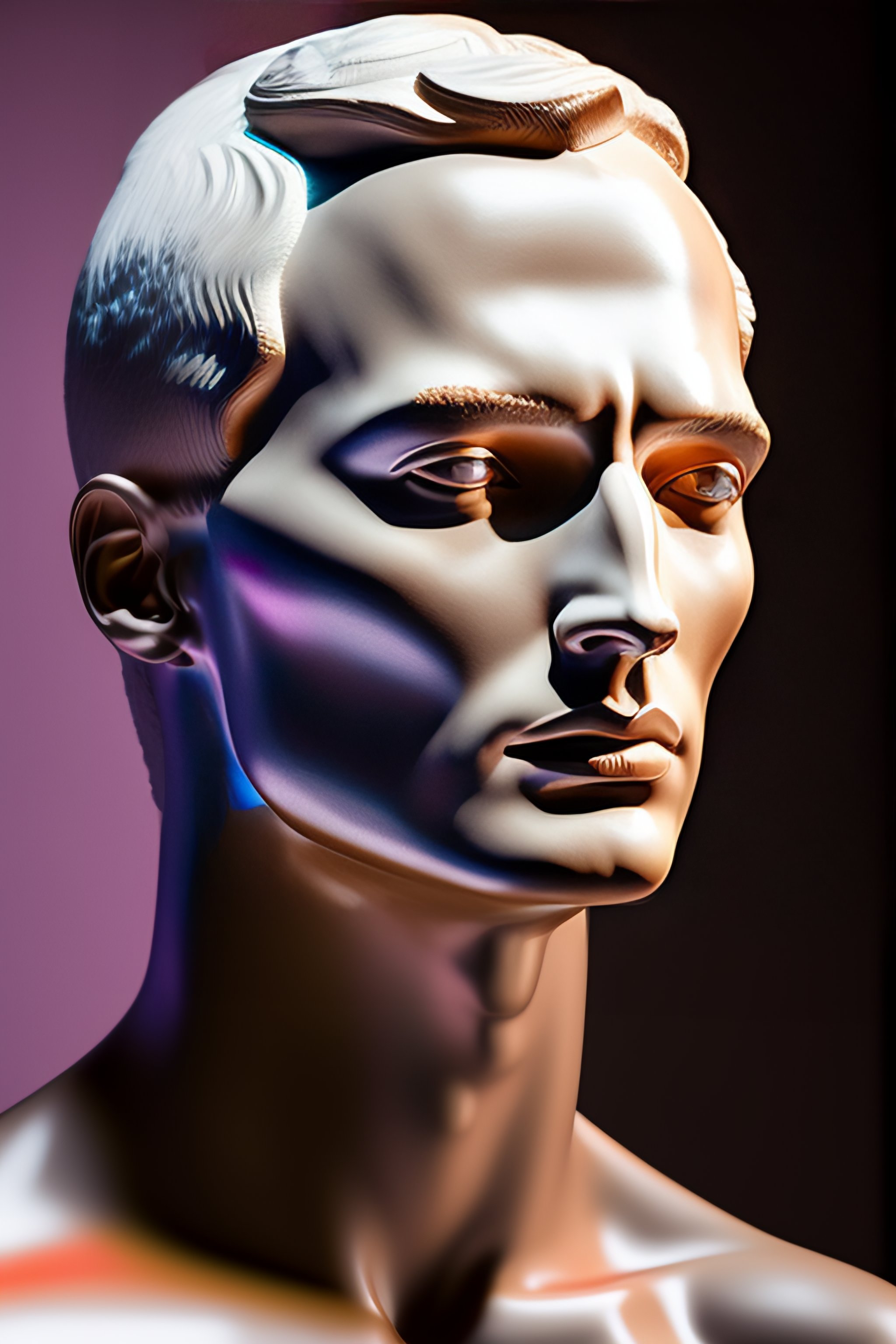 Lexica - Beautiful studio photograph of colorful postmodern portrait ...