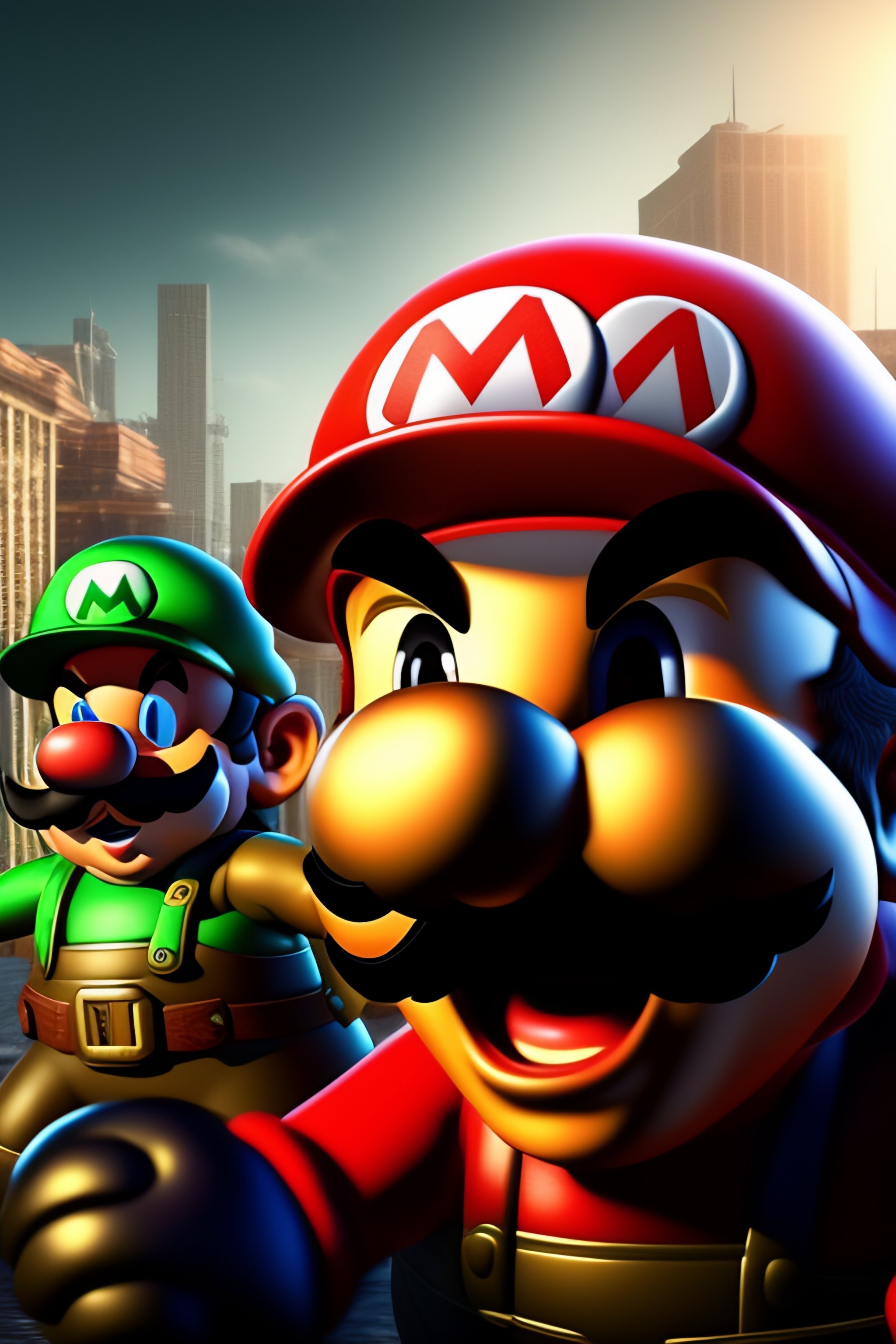 Lexica - Mario and his gang beating up yoshi, Realistic, Blood, drama ...