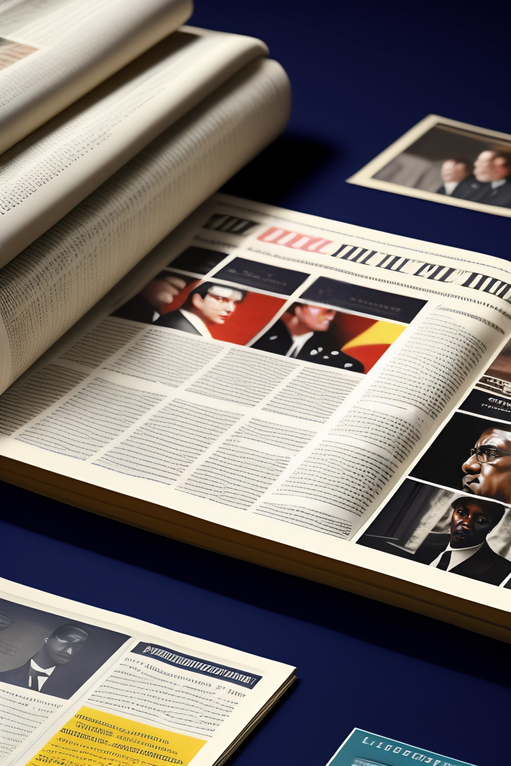 Lexica - Offset lithography, newspaper, 60s style, full page, detailed ...