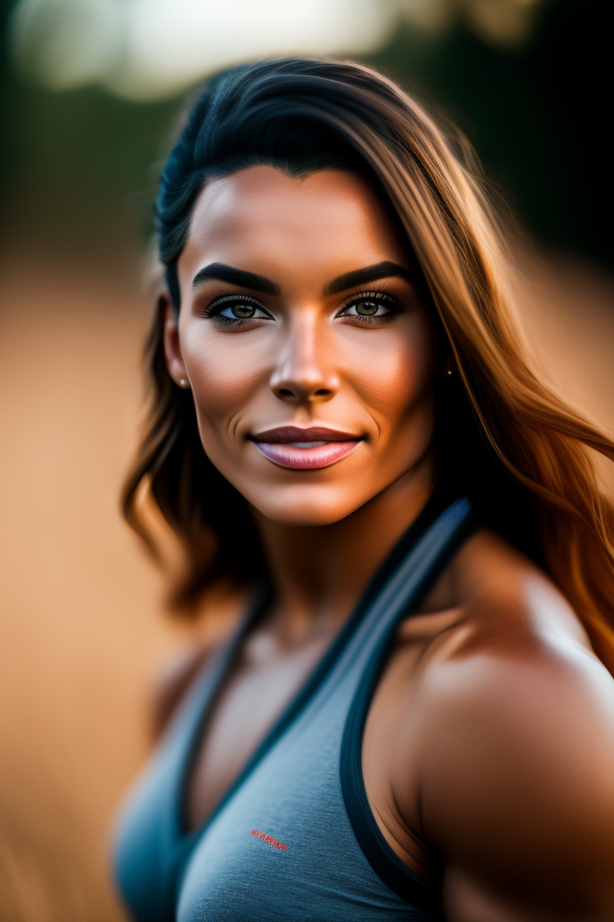 Lexica - Portrait of a caucasien bodybuilded girl, full body shot ...