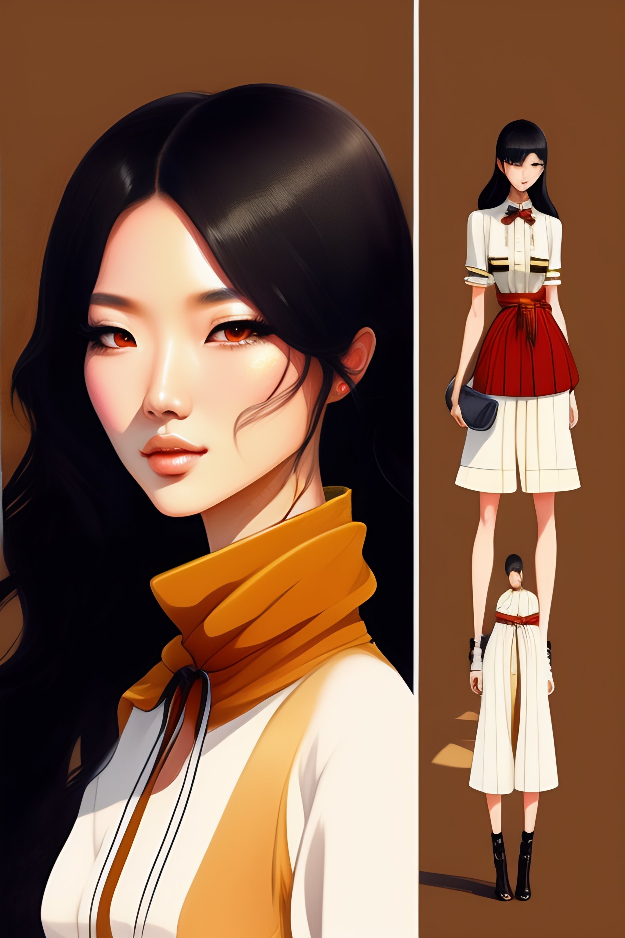 Lexica - Fashion illustration character, ghibli studio, simple lines ...