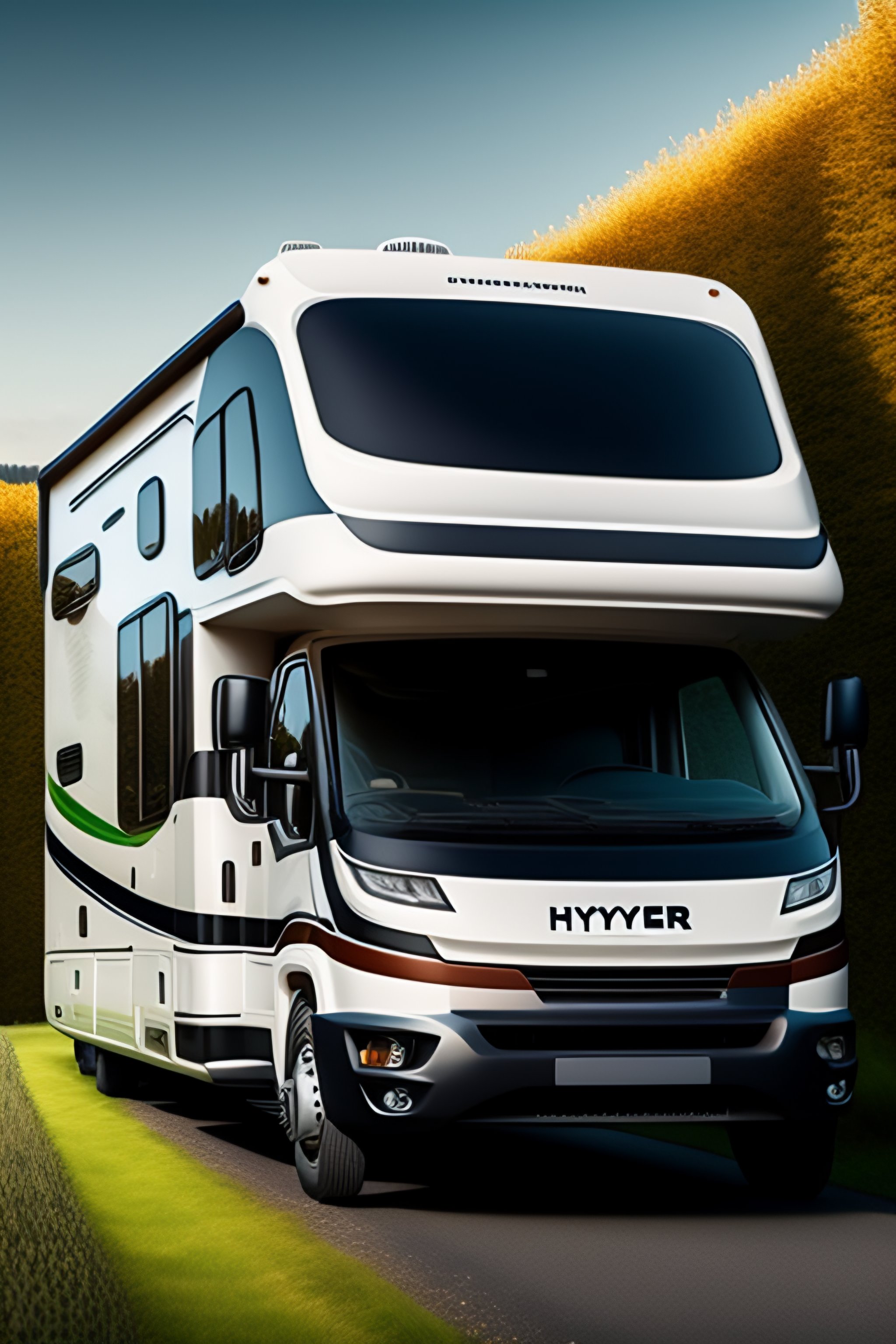 Lexica - A wholesome realistic key shot of!! one!! focused! hymer ...