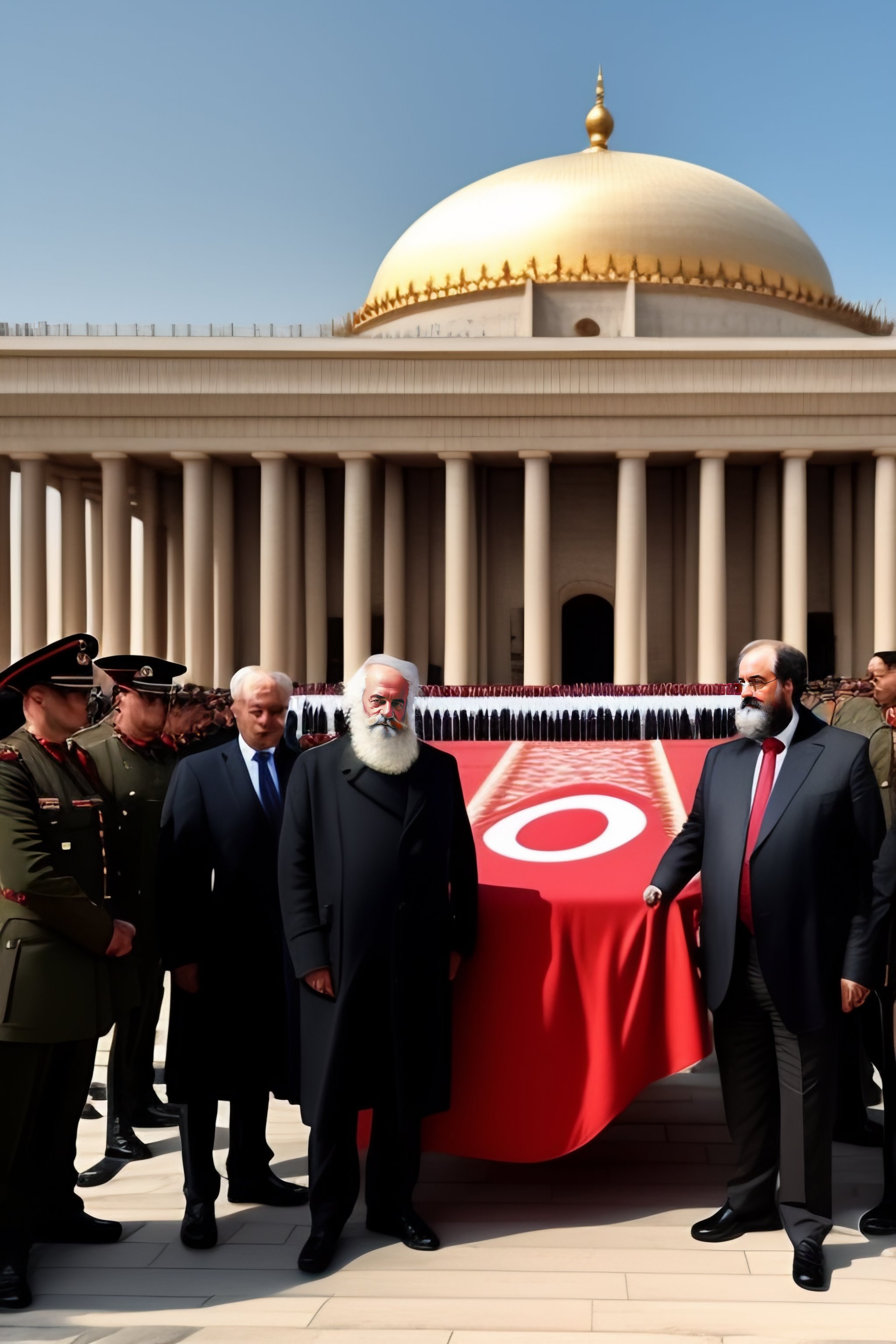 Lexica - Karl Marx is at the Anitkabir in Ankara with the flag of ...