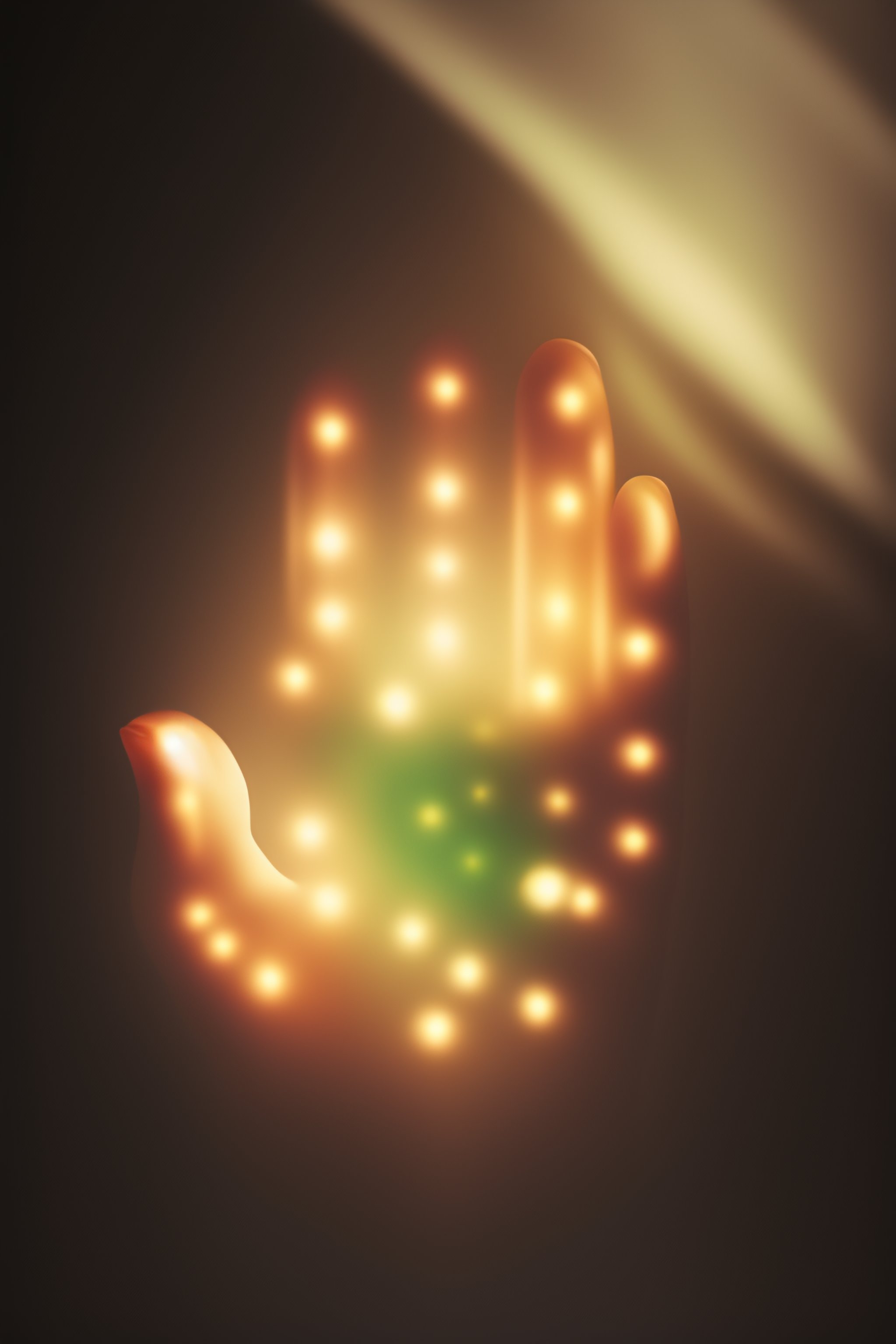 Lexica - Portrait of a hand with light