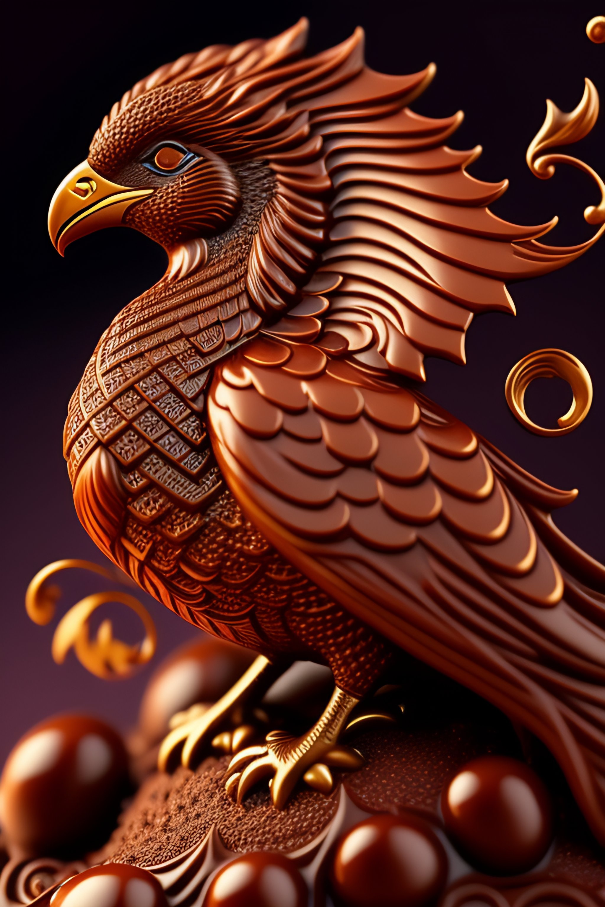Lexica - Highly detailed chocolate phoenix, art station, illustration ...