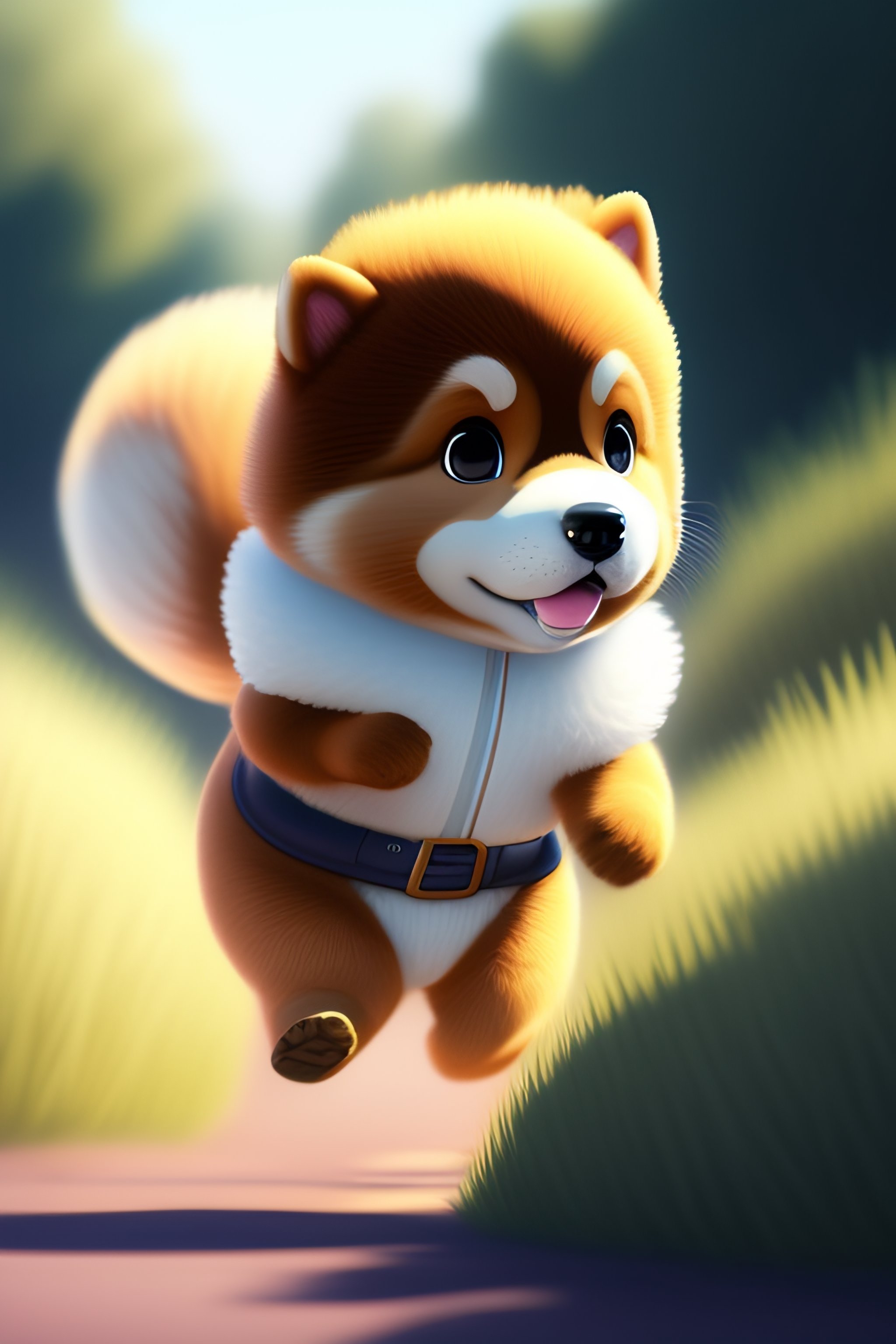 Lexica - BOY IN PIXAR STYLE running WITH A CUTE AND ADORABLE CARTOON ...
