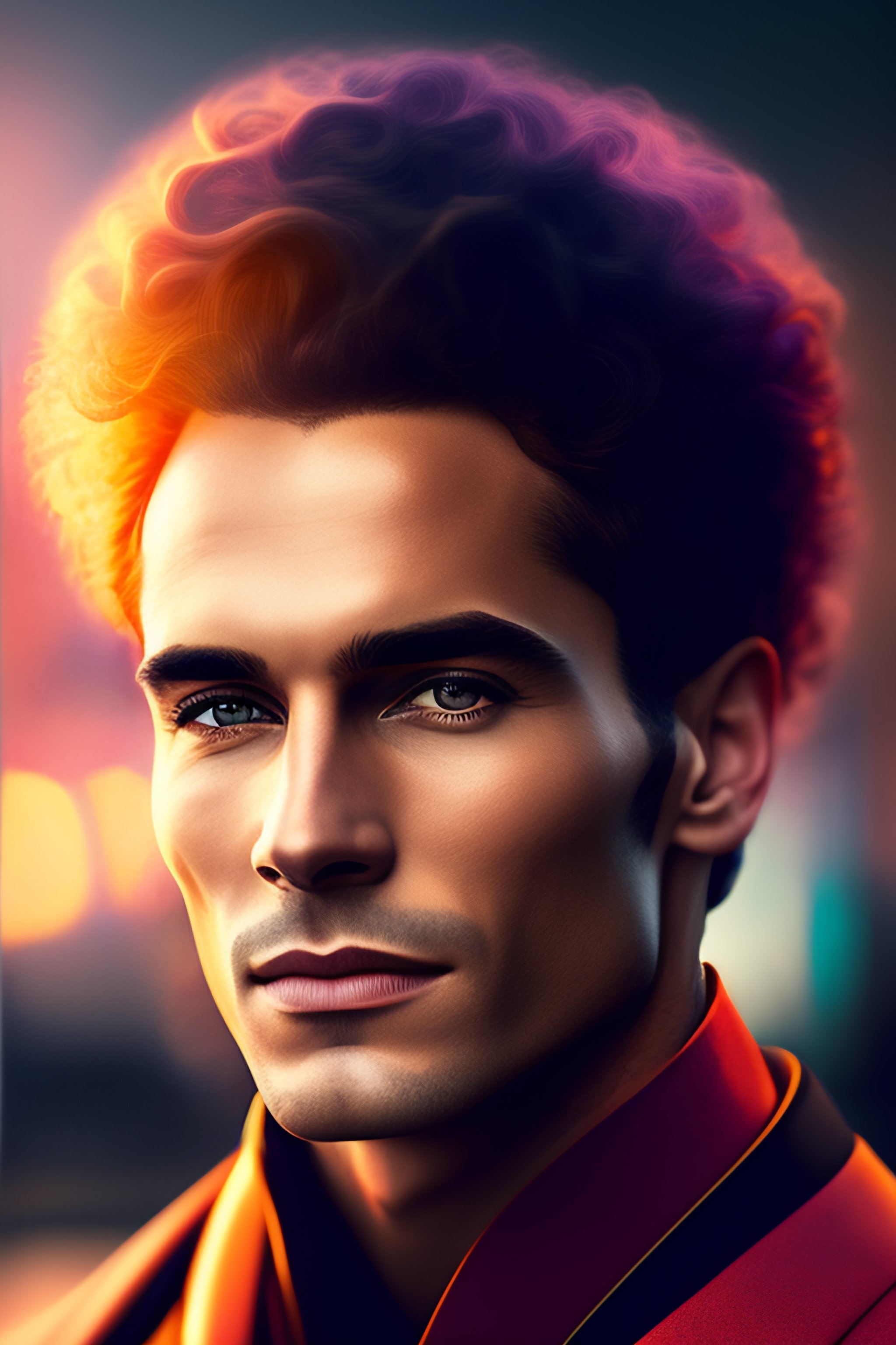 Lexica - Portrait of a man from the future with love in his eyes
