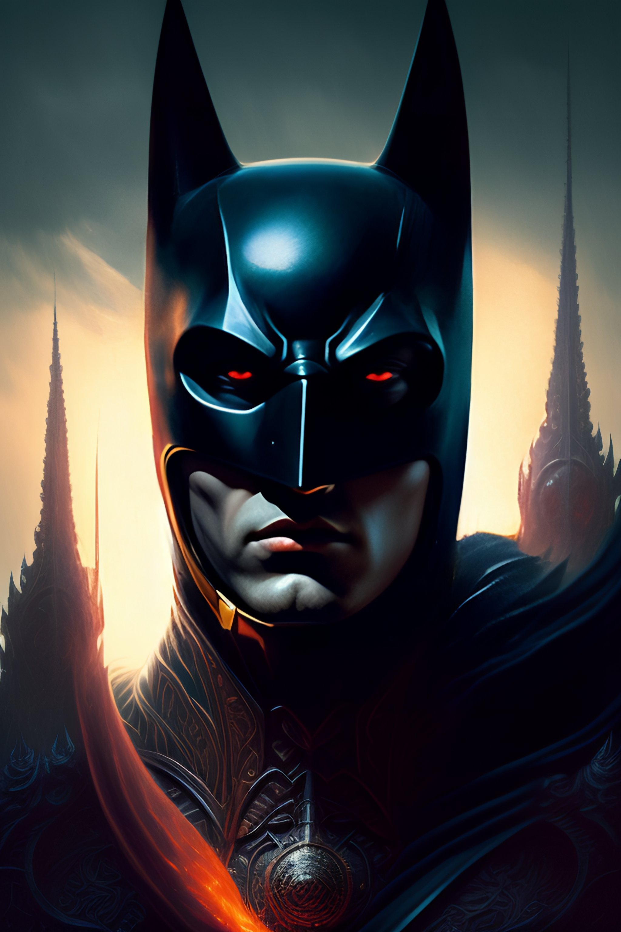 Lexica - The batman, horror art by beksinski and szukalski and giger ...