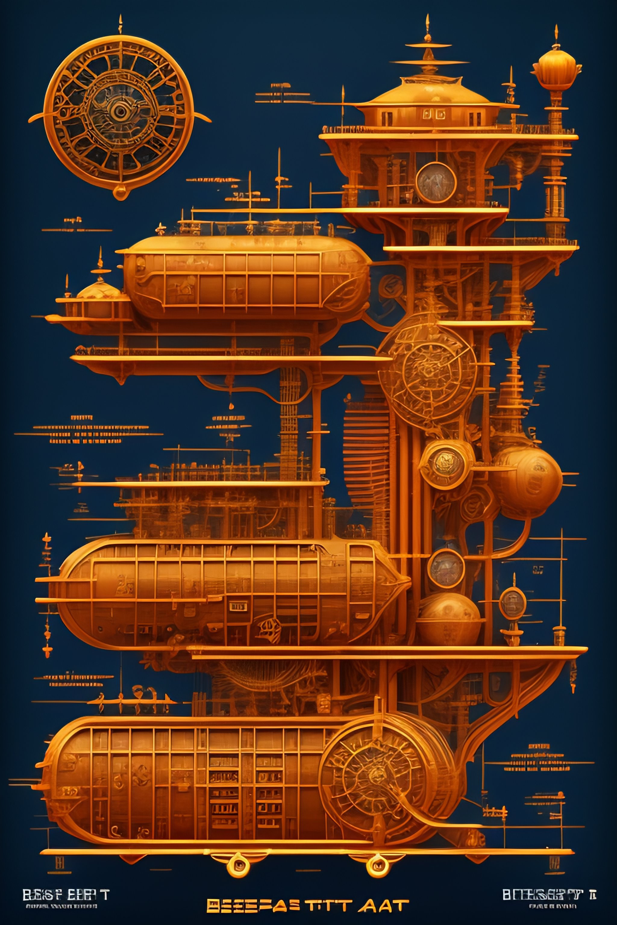 Lexica - Beast cat steampunk blueprint