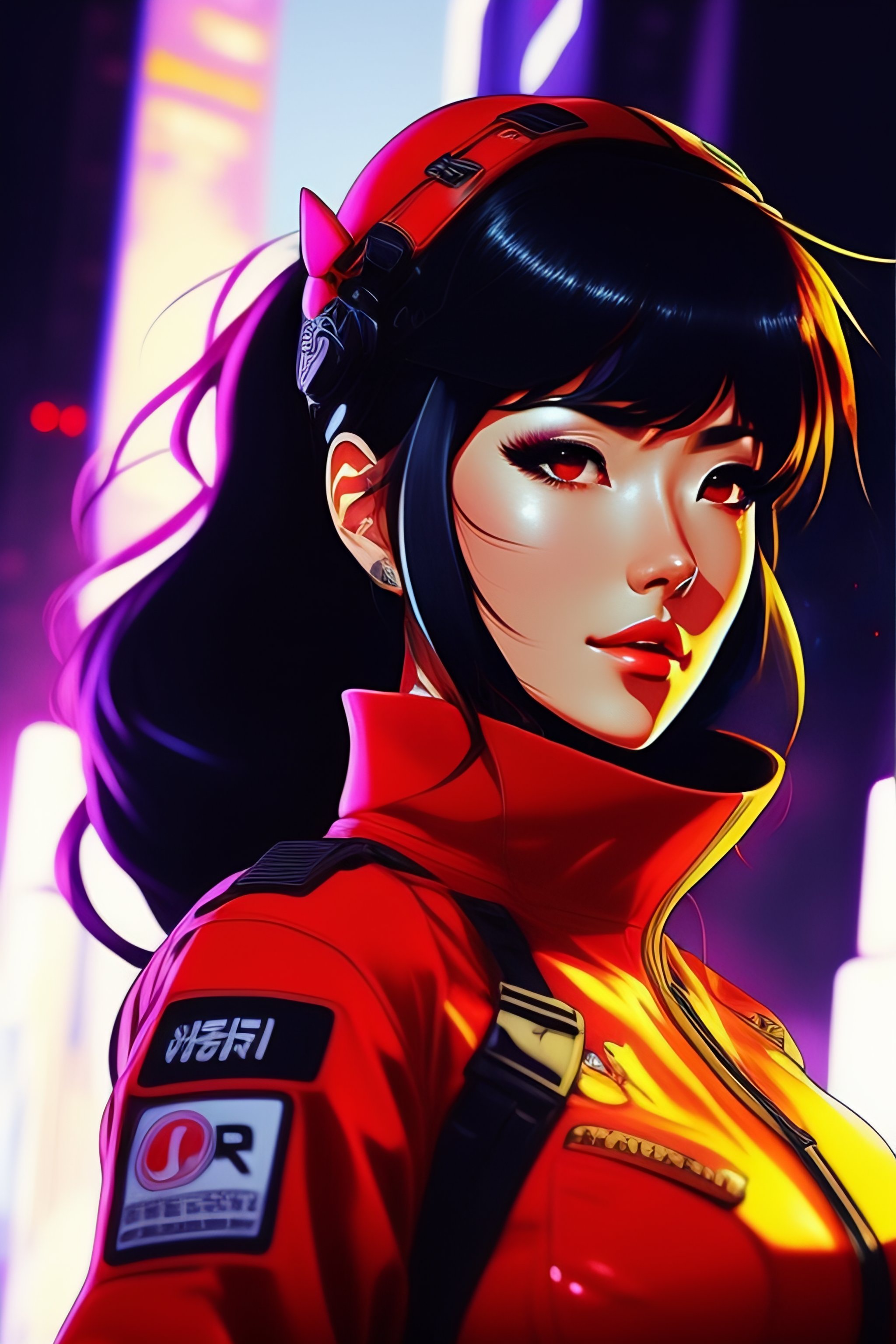 Lexica - Misato Katsuragi from Evangelion, wearing tactical gear, very ...