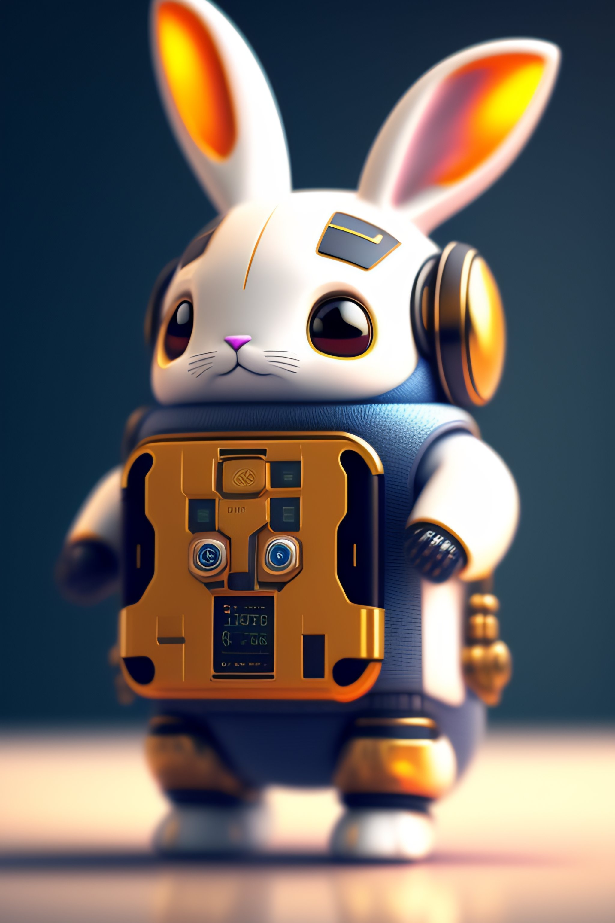 Lexica - Bunny robot working on a smartphone