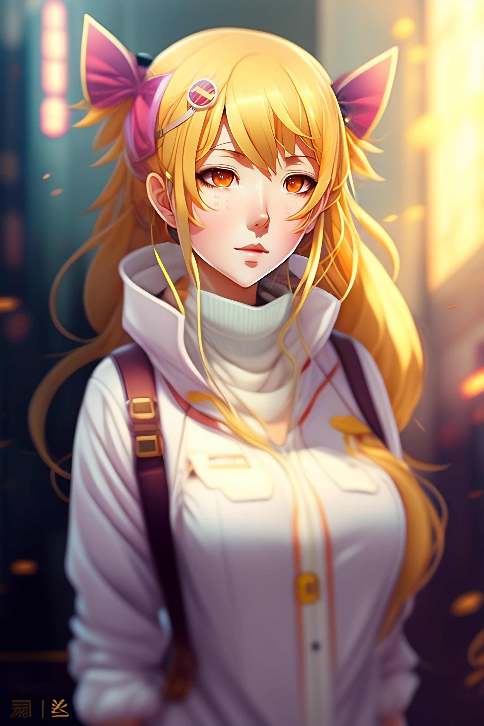 Lexica - Anime girl, seinen, yellow hair, smart, magic, adult, Krenz ...