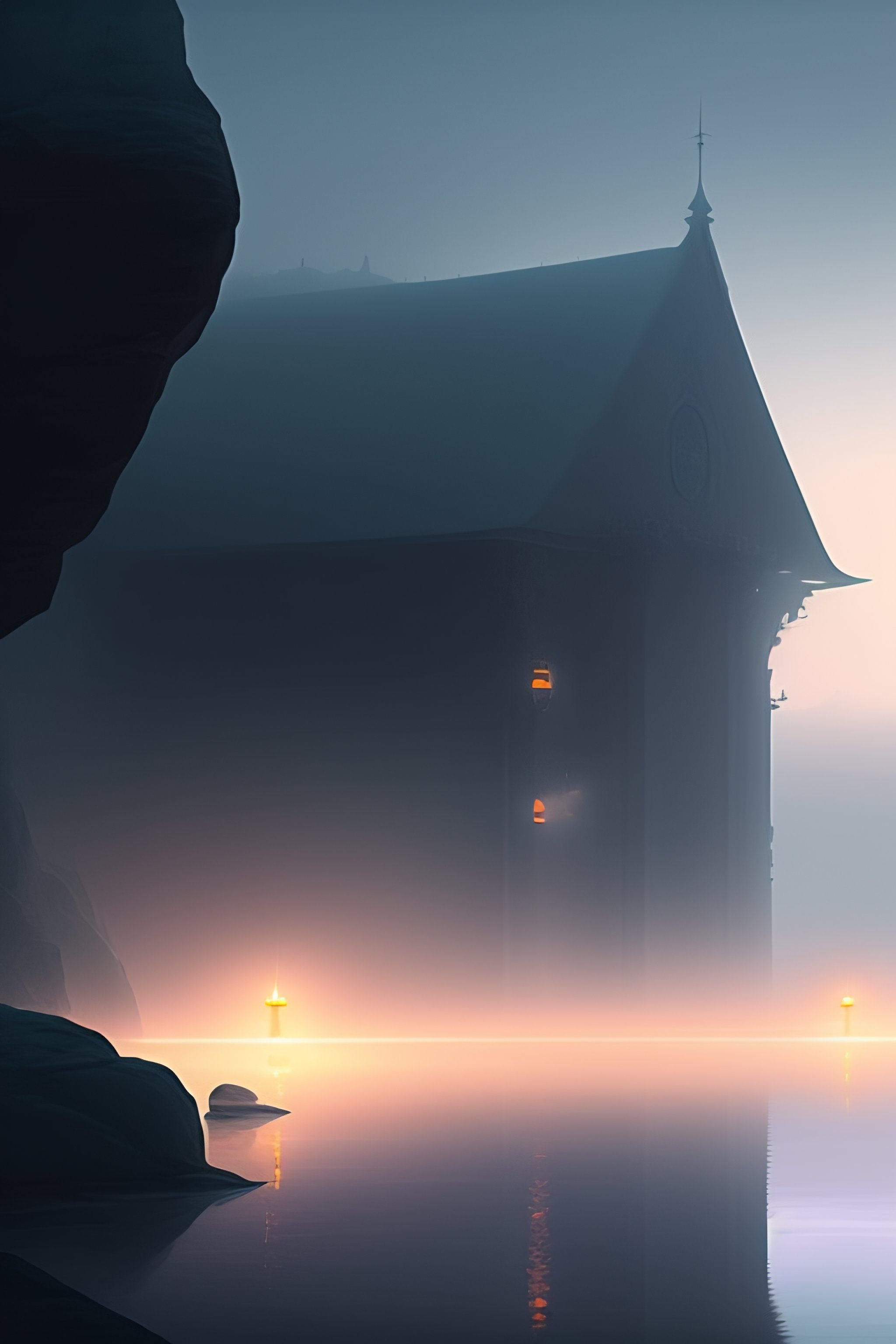 Lexica - Headlights through the fog by disney concept artists, blunt ...