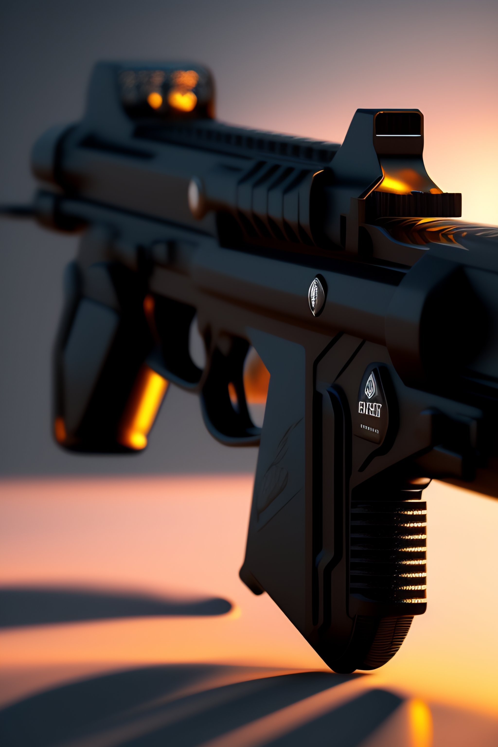 Lexica - Black crystal gun,4 K,ray tracing