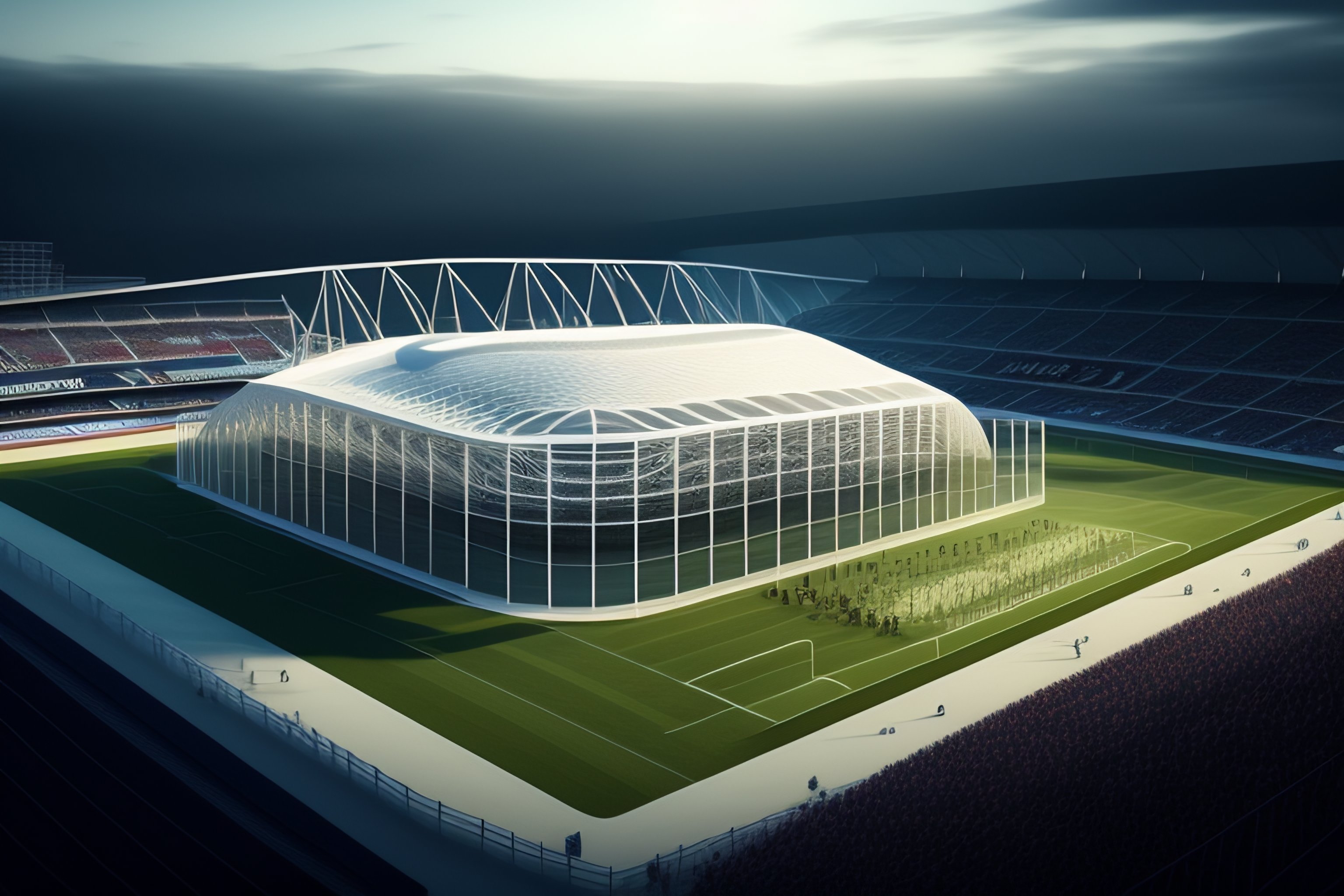 Lexica - A soccer stadium made of bones, bones structure, designed by ...