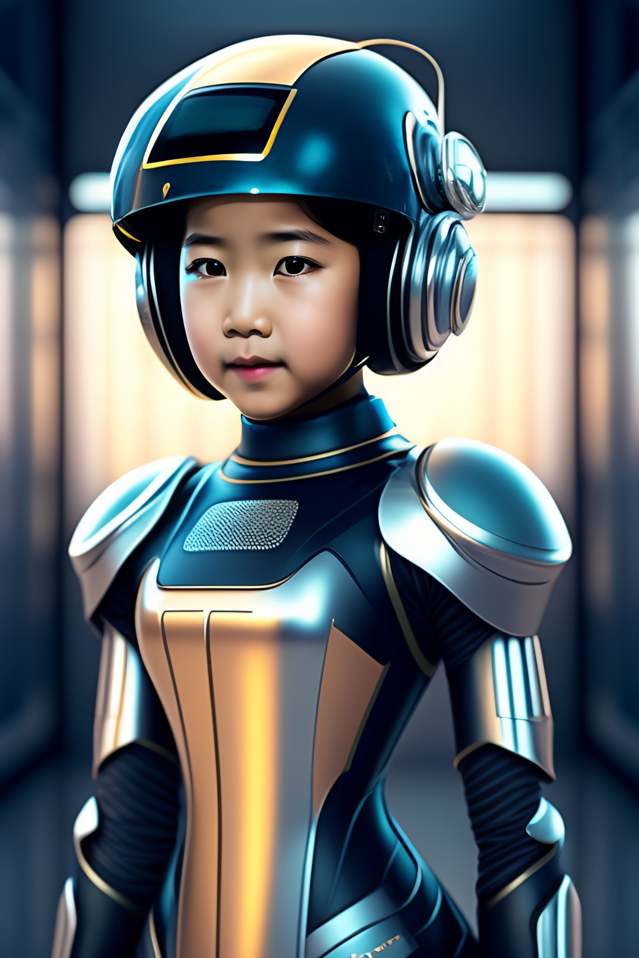 Lexica - Hijab girl in futuristic school robotic suit