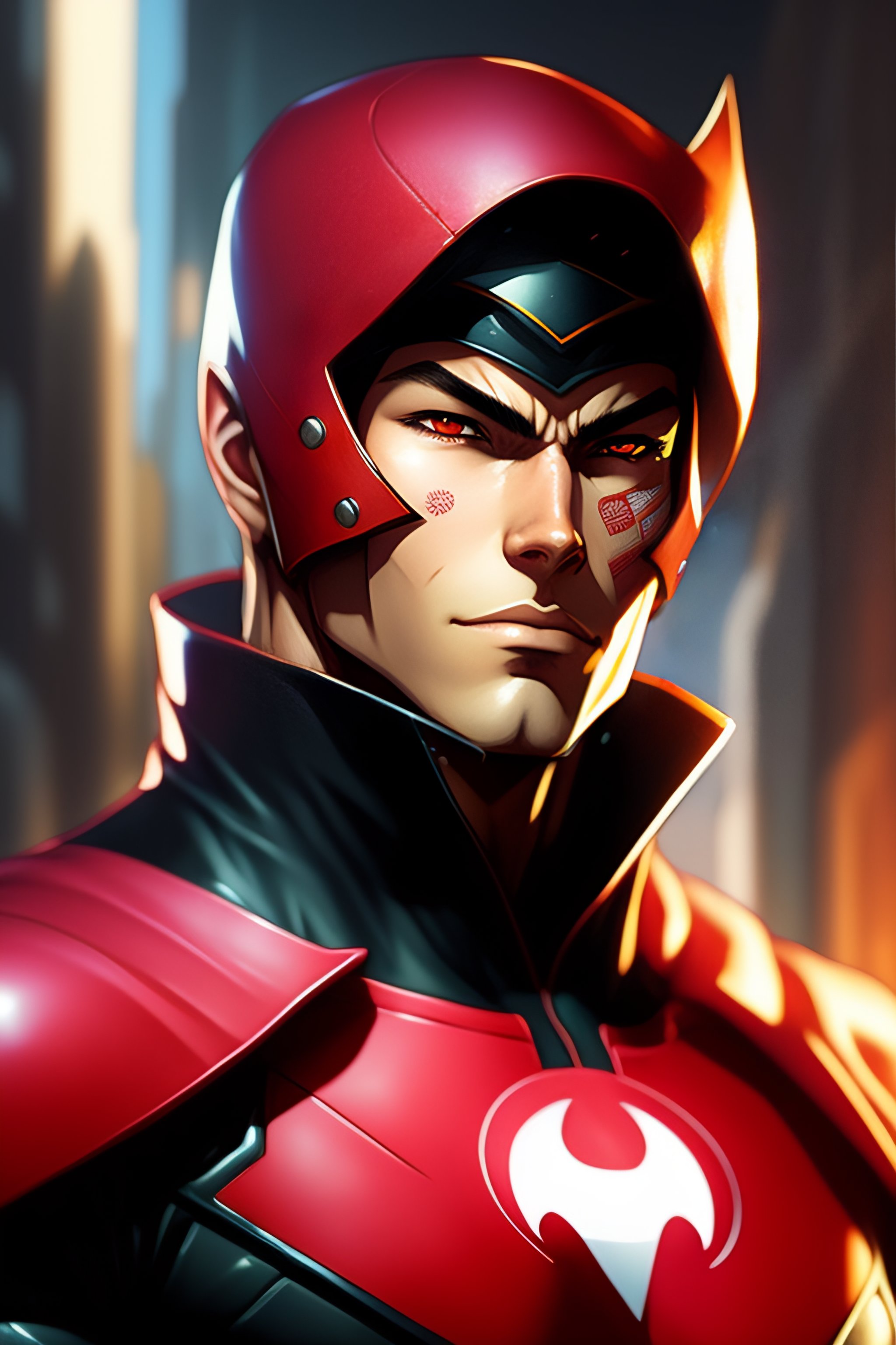 Lexica - Anime portrait of Red Hood with a Omnitrix from Ben 10 by ...